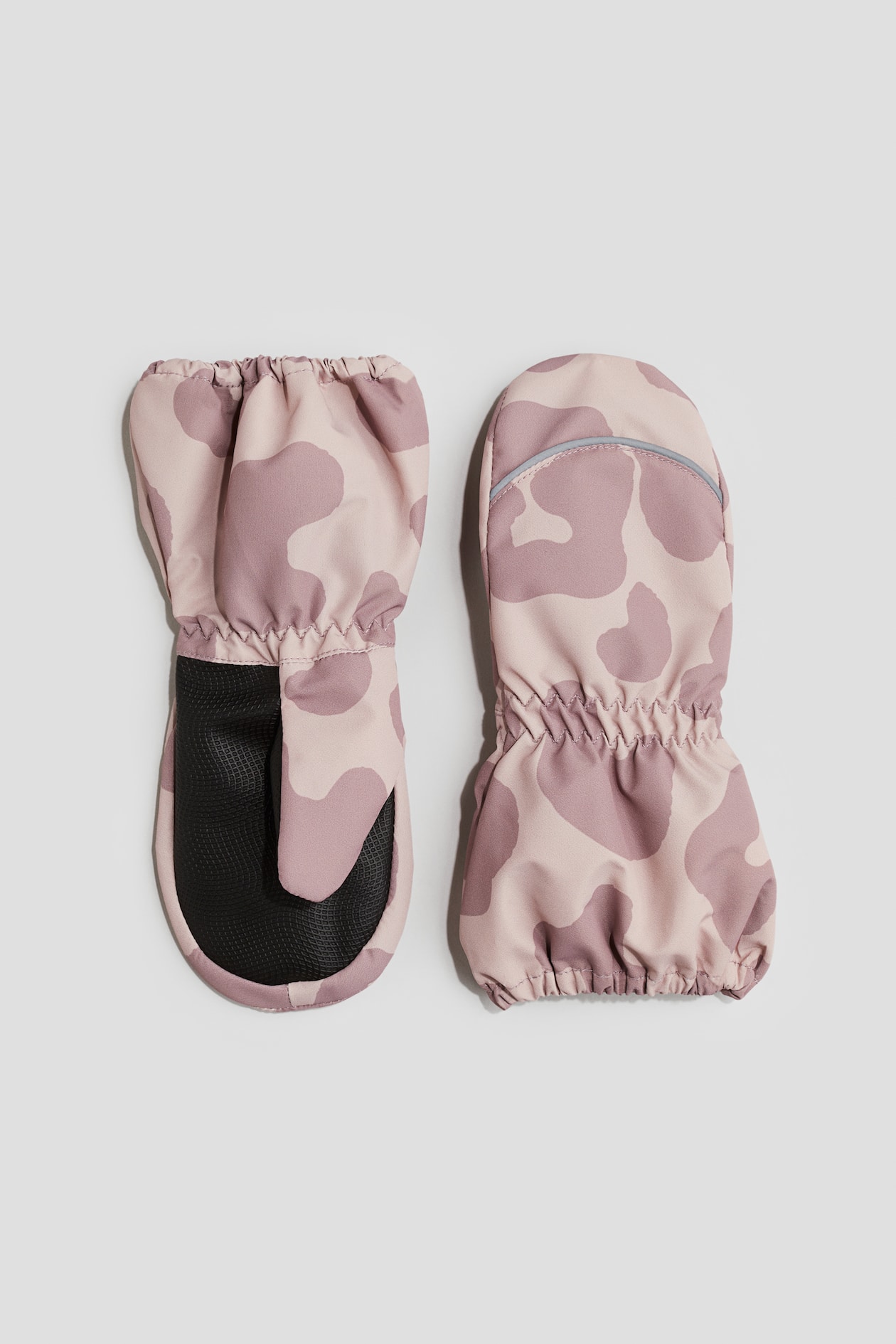 Water-repellent shell mittens - Light dusty pink/Leopard-print - Kids ...