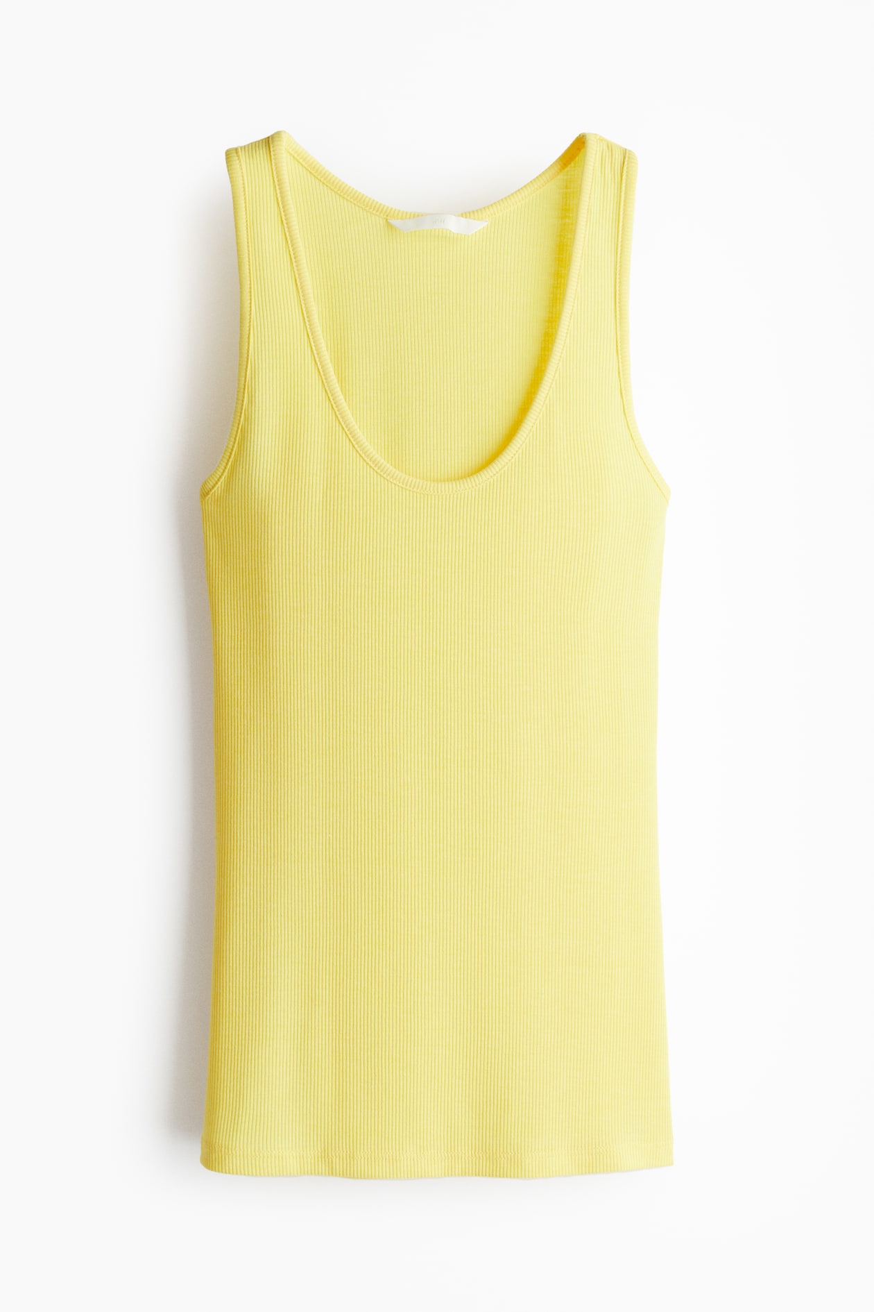 Ribbed Tank Top - Yellow - Ladies | H&M US