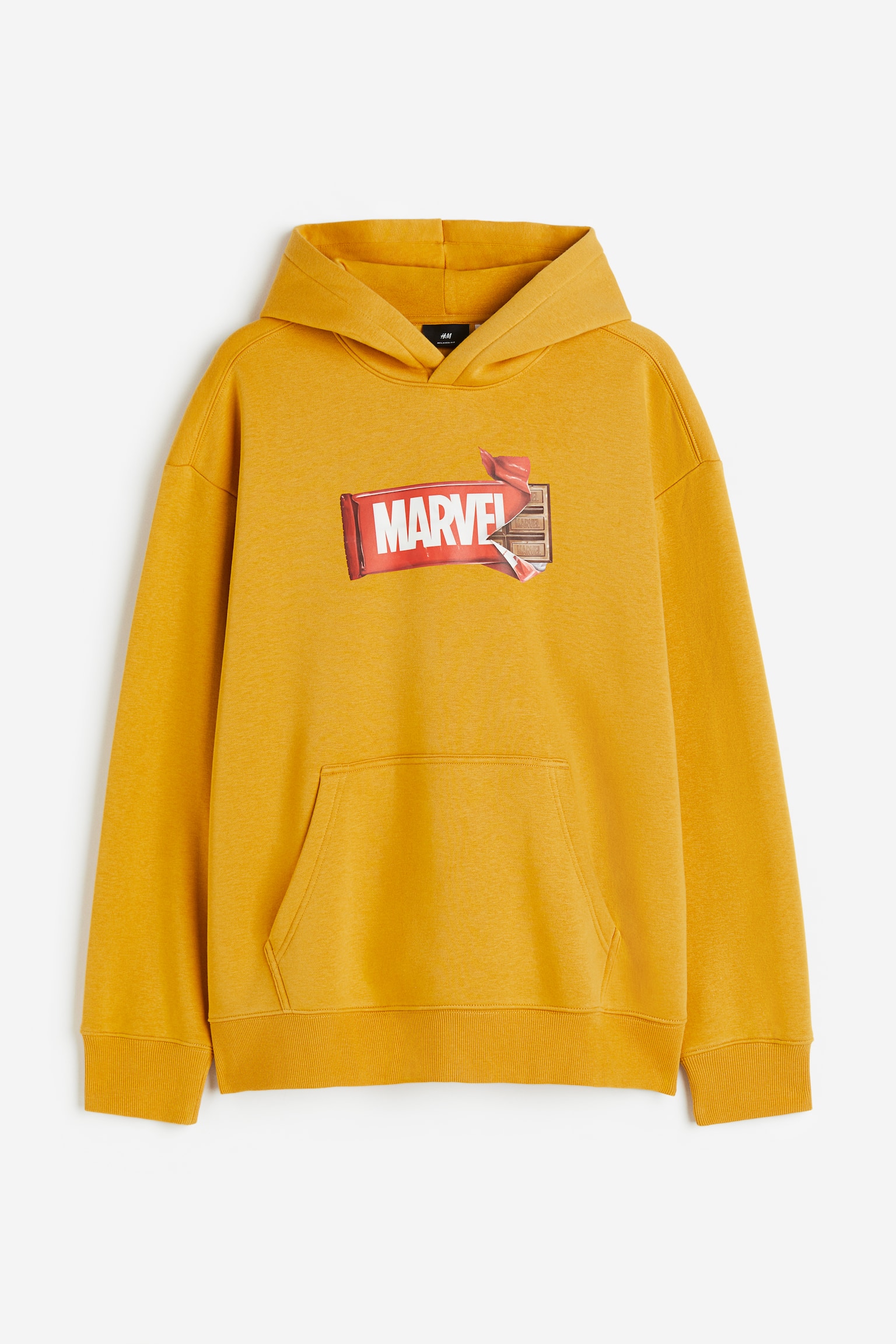 Men’s Mustard yellow/Marvel Comics Loose Fit Hoodie | H&M US