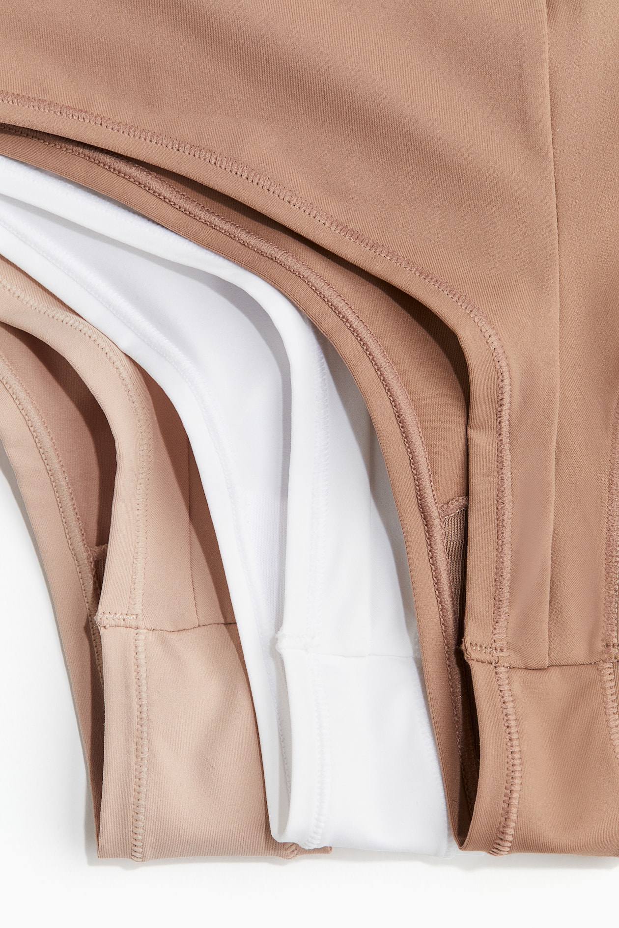 3-pack microfibre Brazilian briefs - Beige/Dark beige/White - Ladies ...