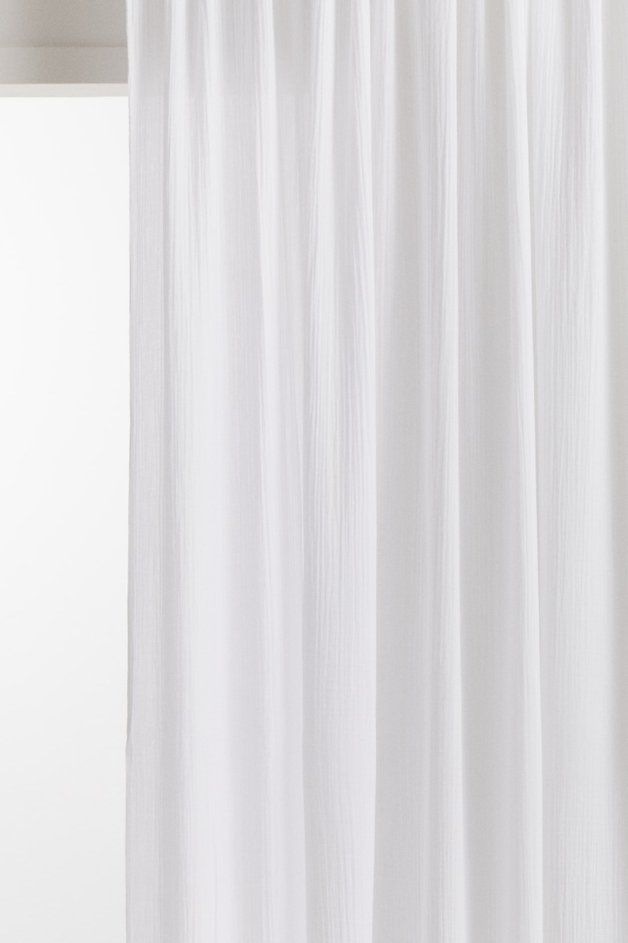 Lot de 1 rideau long et large en mousseline - Blanc - Home All | H&M FR