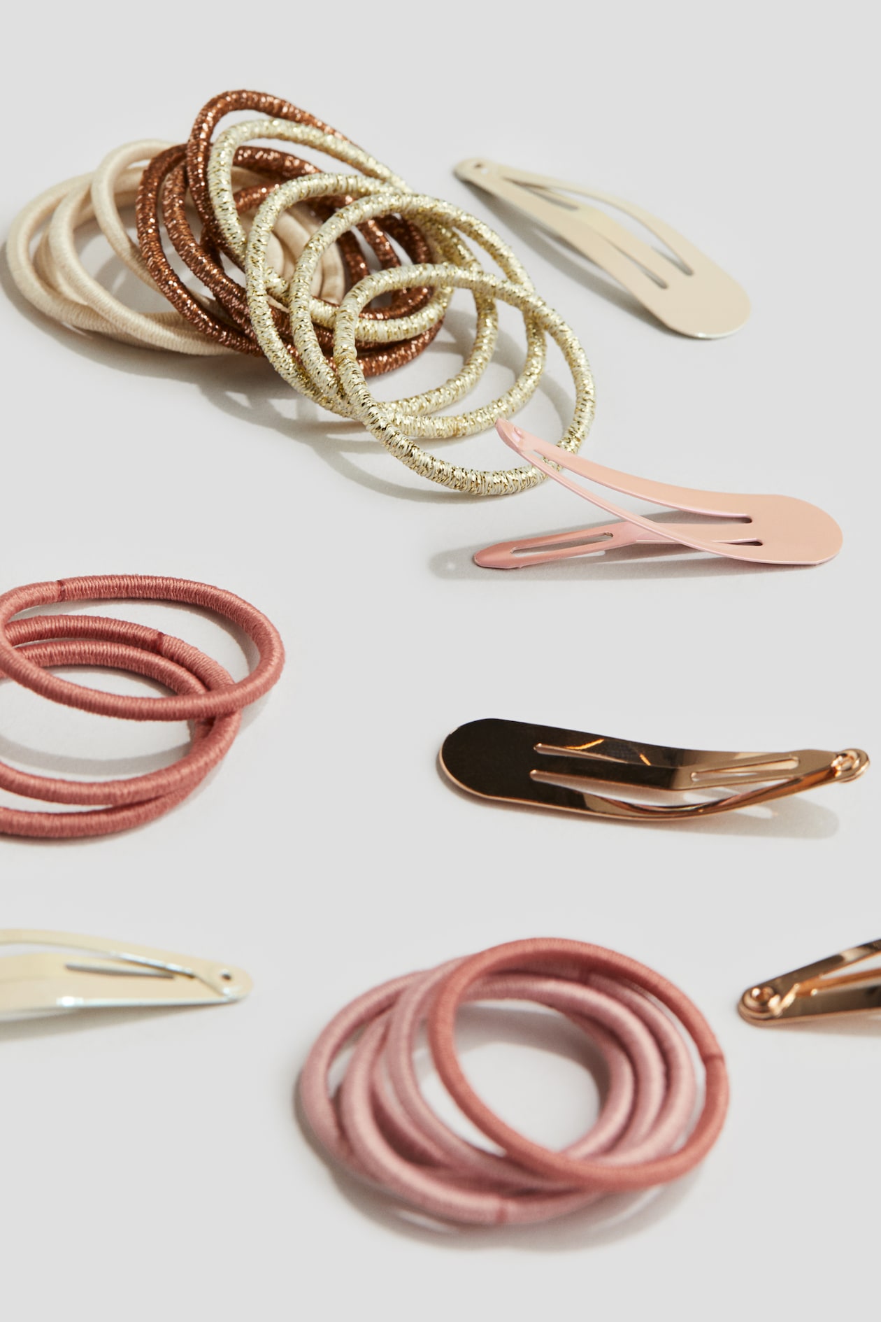 Hair Elastics and Clips - Dusty pink/cream - Kids | H&M US