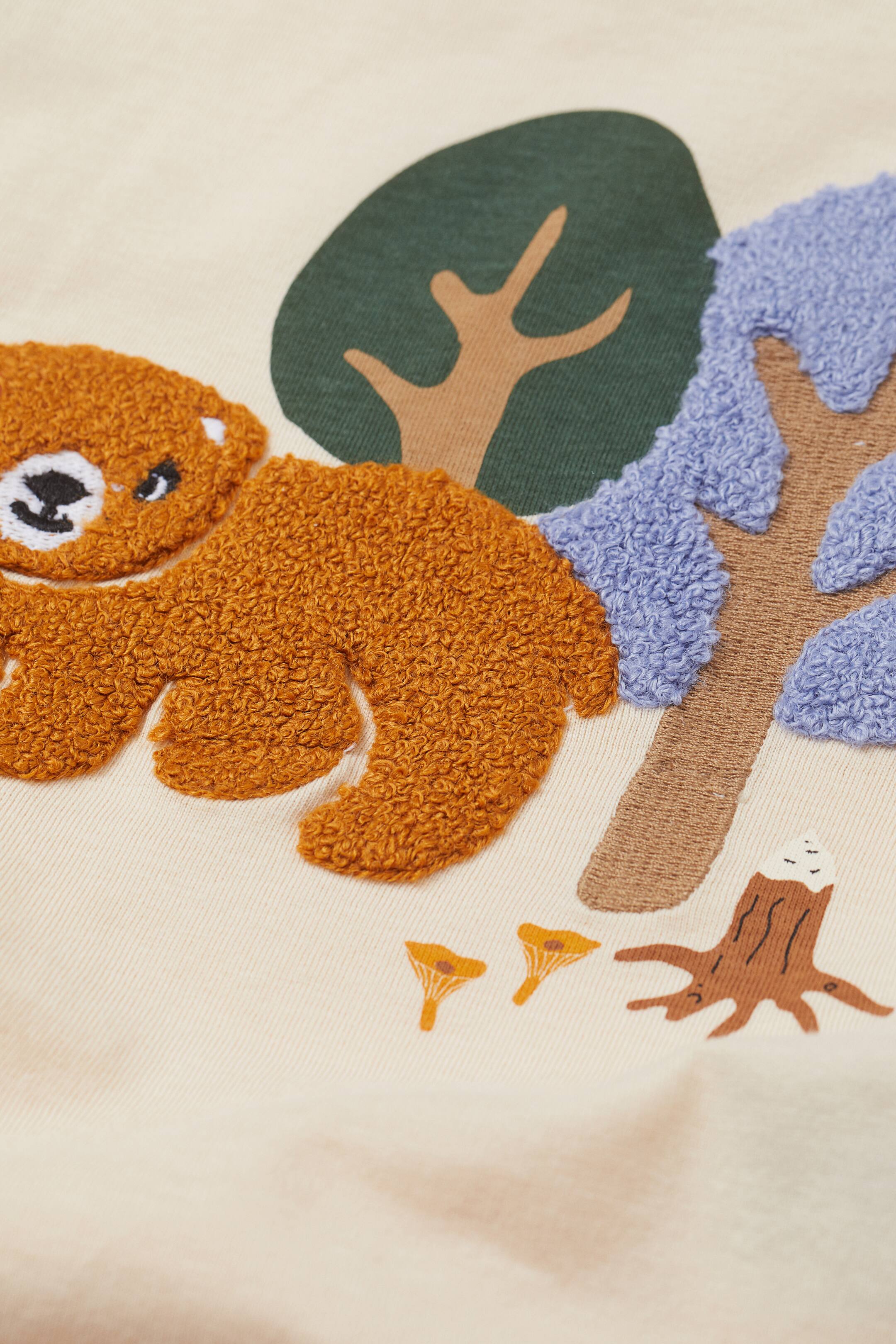 2-pack jersey tops - Natural white/Bear - Kids | H&M HK