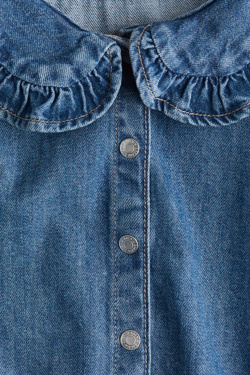 Denim Blouse with Collar - Denim blue - Kids | H&M US