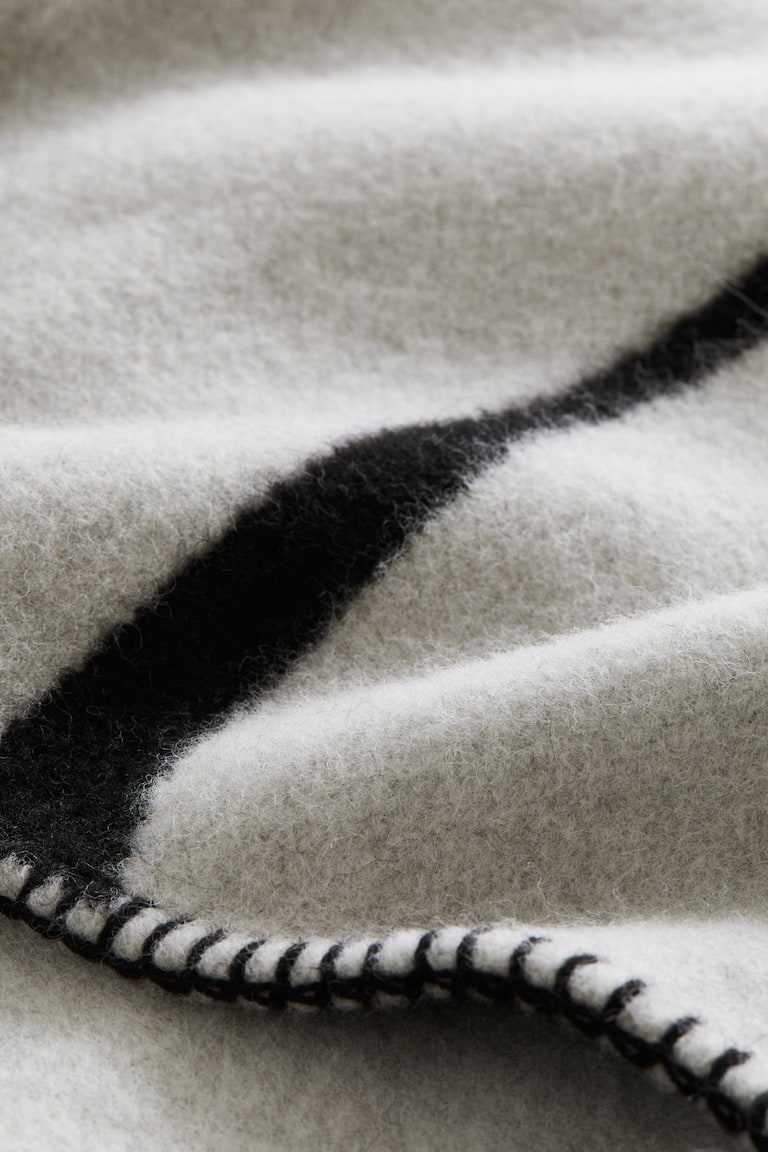 Wool-blend Throw - Black/patterned - Home All | H&M US
