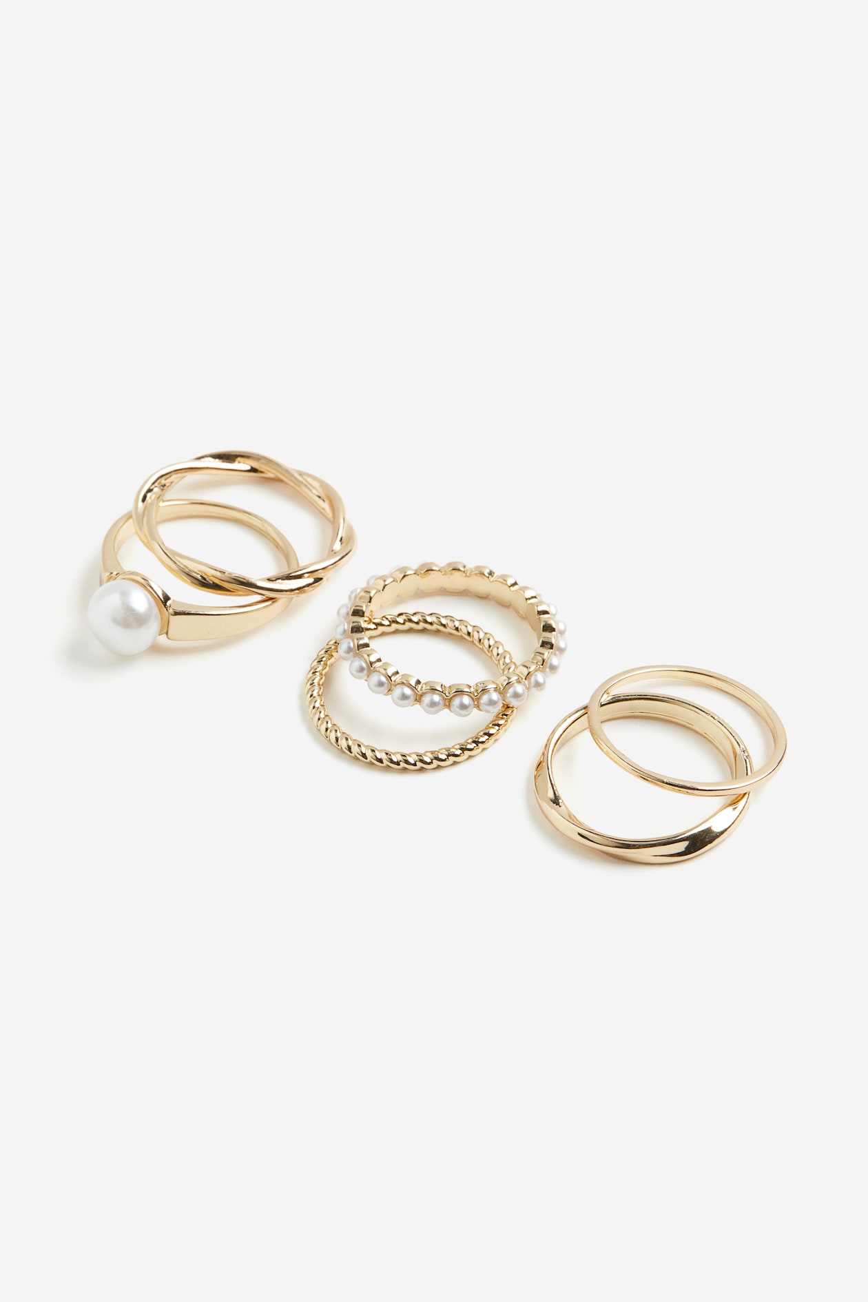 Women's Gold-coloured 6-pack rings | H&M IN