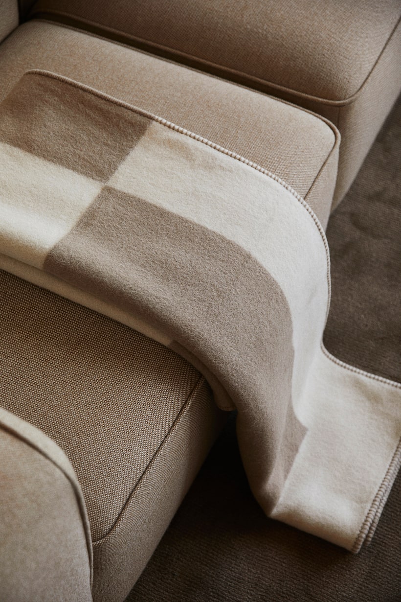Wool-blend Throw - Light beige/color-block - Home All | H&M US