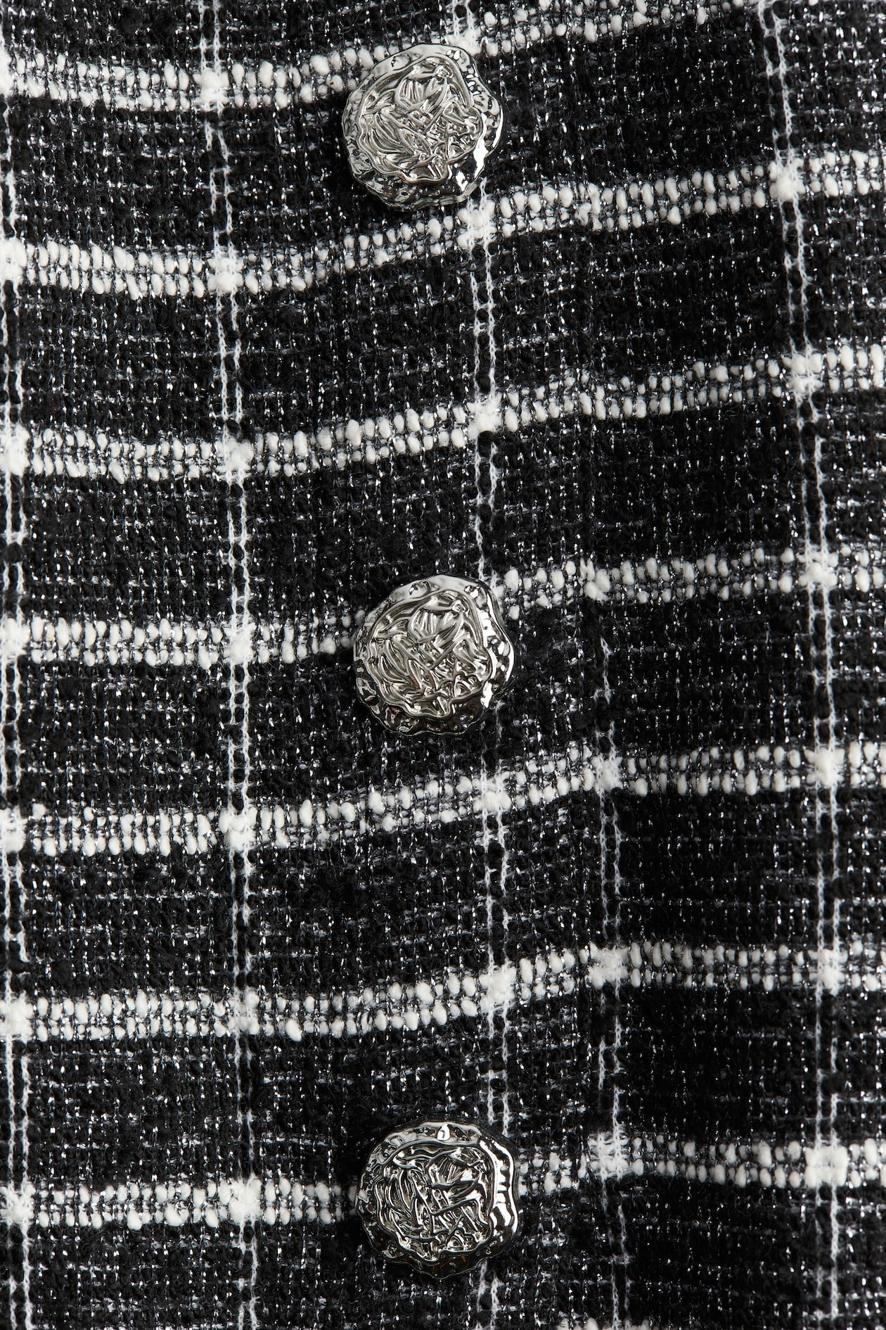 Glittery button-front strappy top - Black/Checked - Ladies | H&M GB