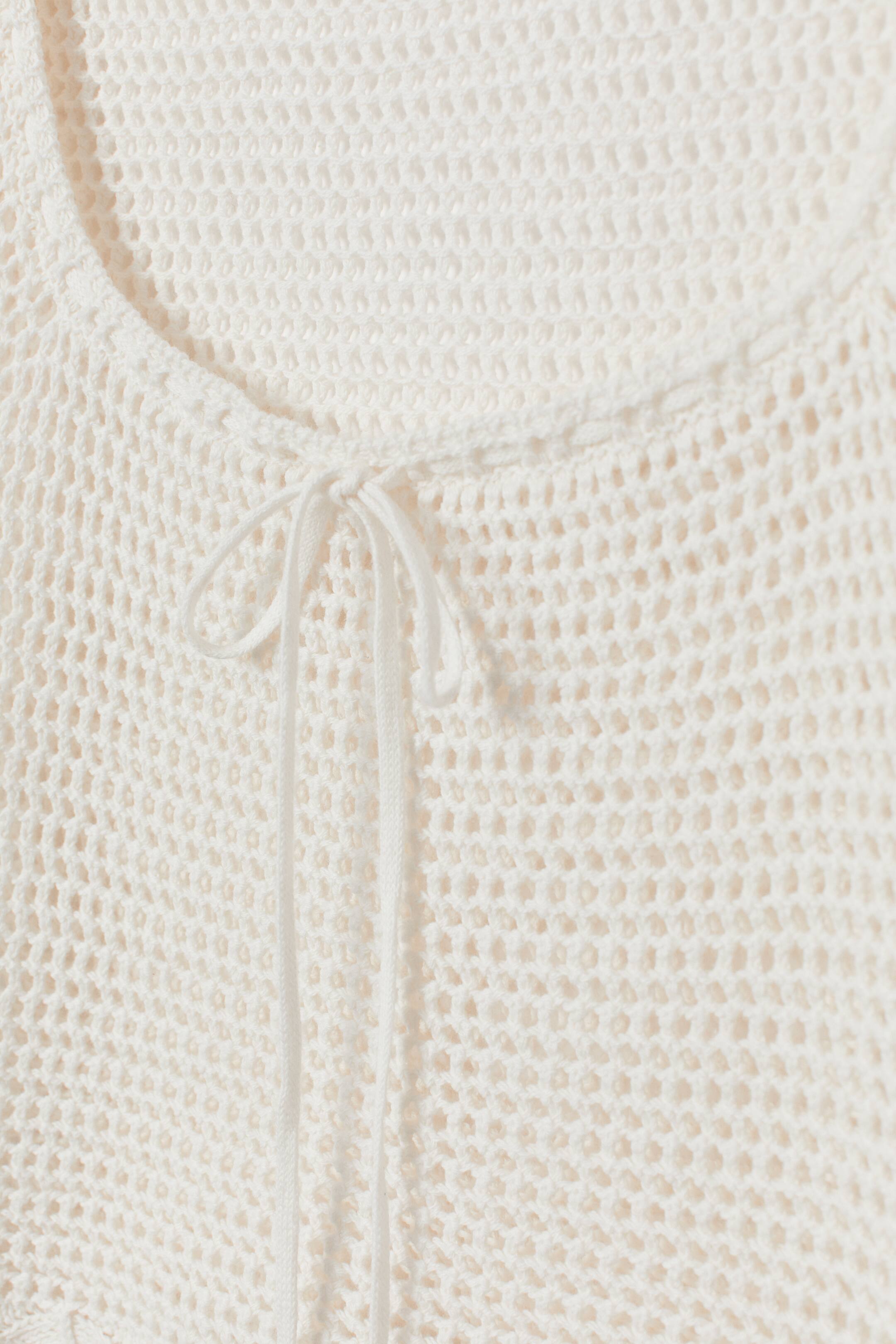 Virkad topp - Naturvit - DAM | H&M SE