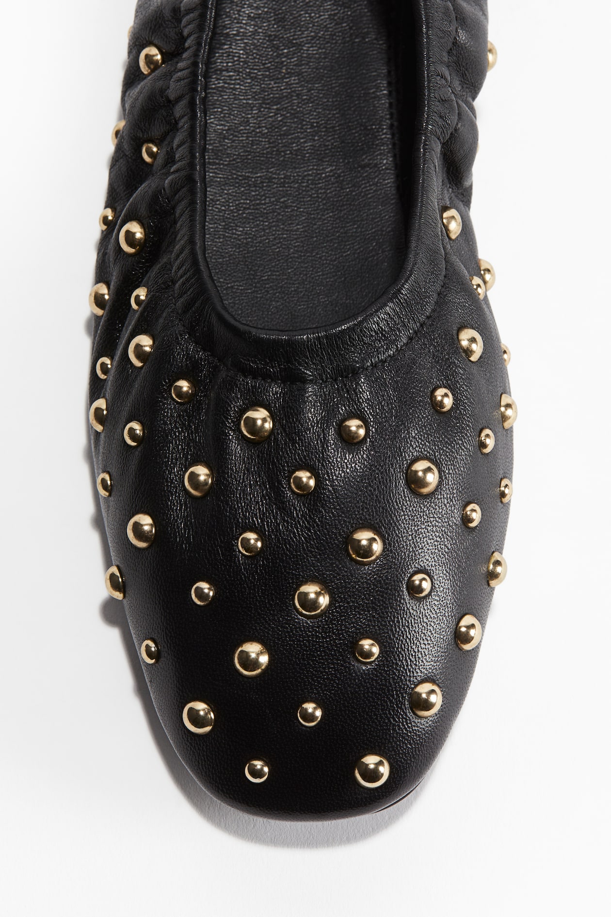 Studded Ballet Flats - Black/studded - Ladies | H&M PH