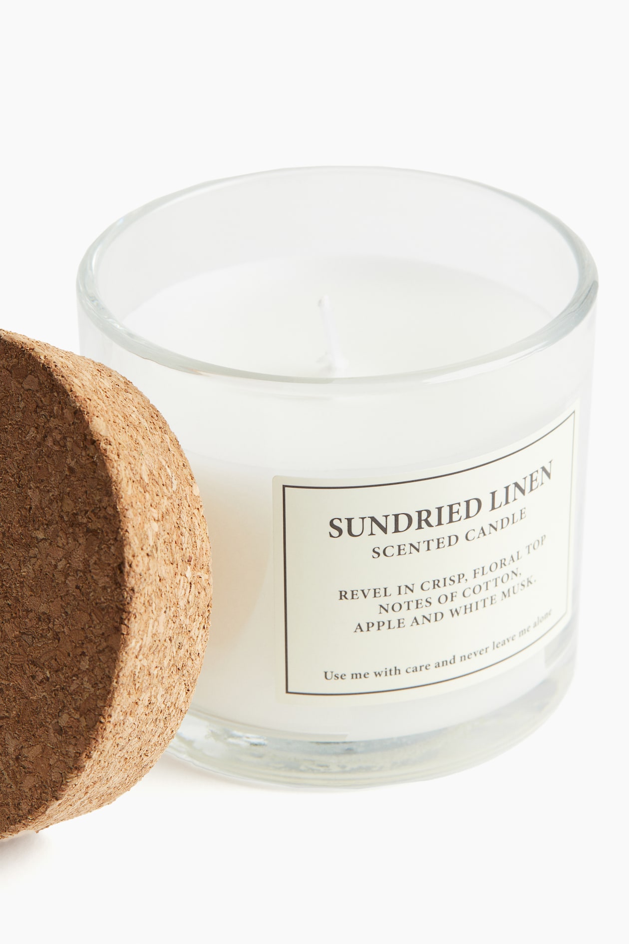 Sundried Linen Scented Candle with Cork Lid at H&M Home | H&M CA