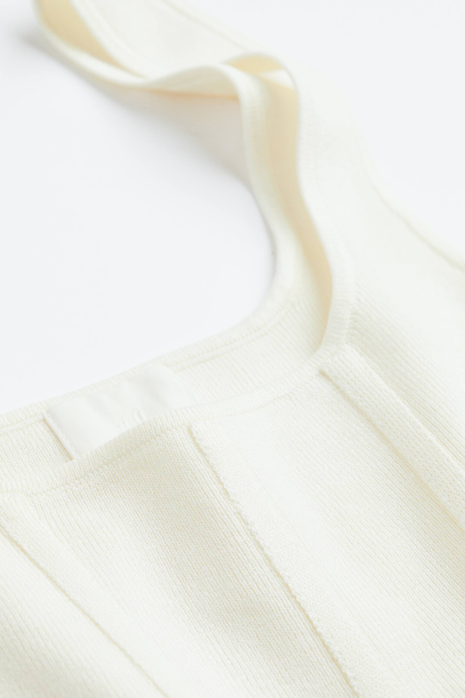 Women's Cream Fine-knit corset top | H&M GB