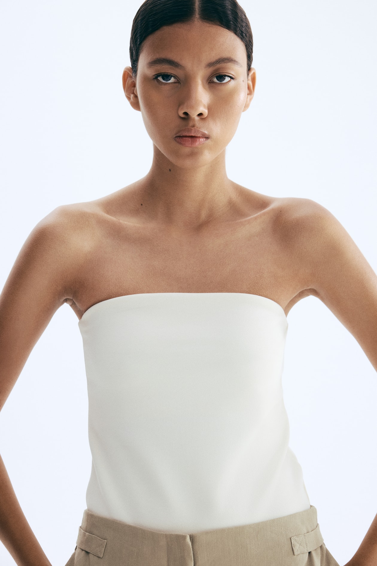 Body tanga fără bretele - Alb - FEMEI | H&M RO