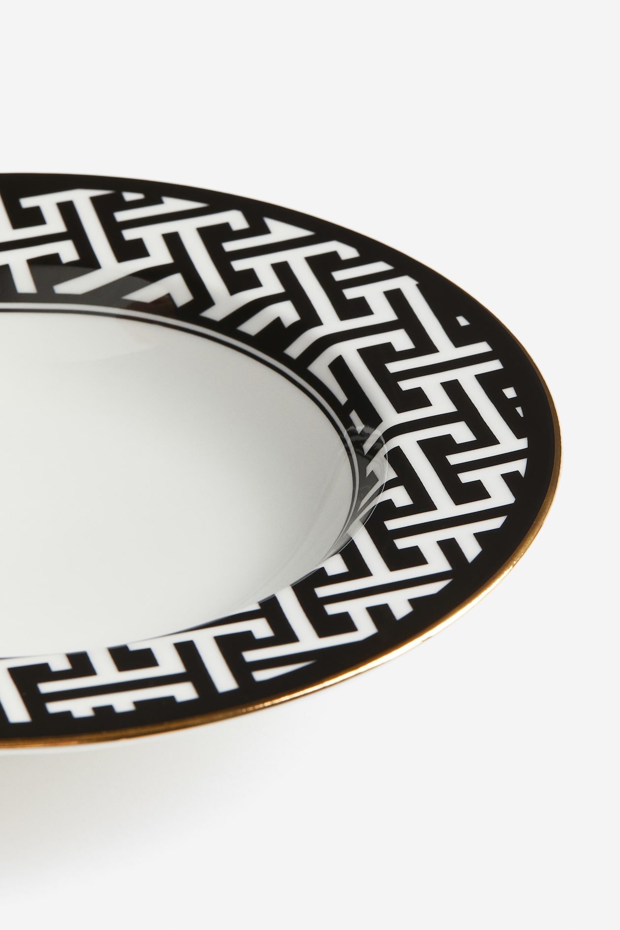 Deep Porcelain Plate - Black/patterned - Home All | H&M US