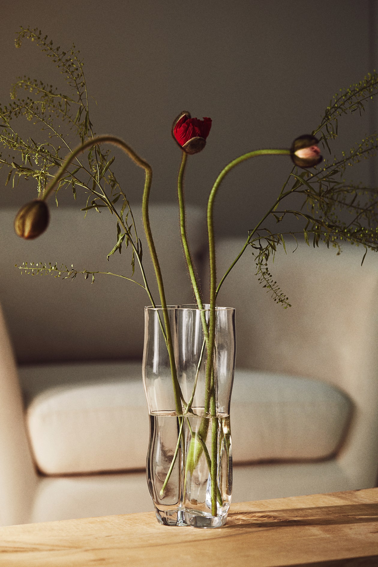 Transparent Tall Glass Vase at H&M Home | H&M US