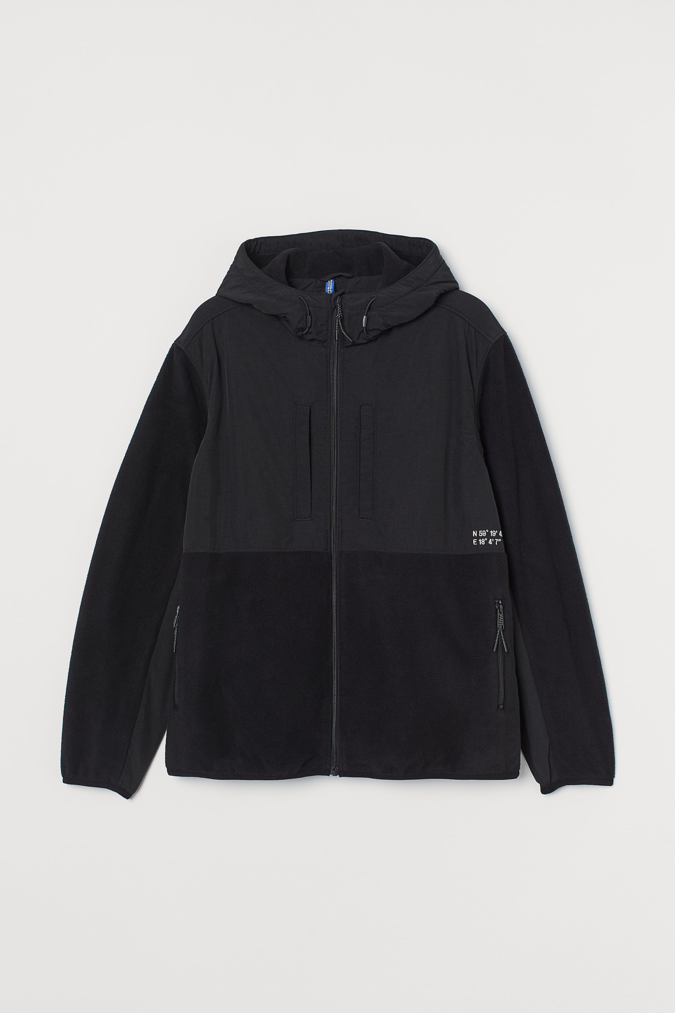 Hooded Fleece Jacket - Black - Men | H&M CA