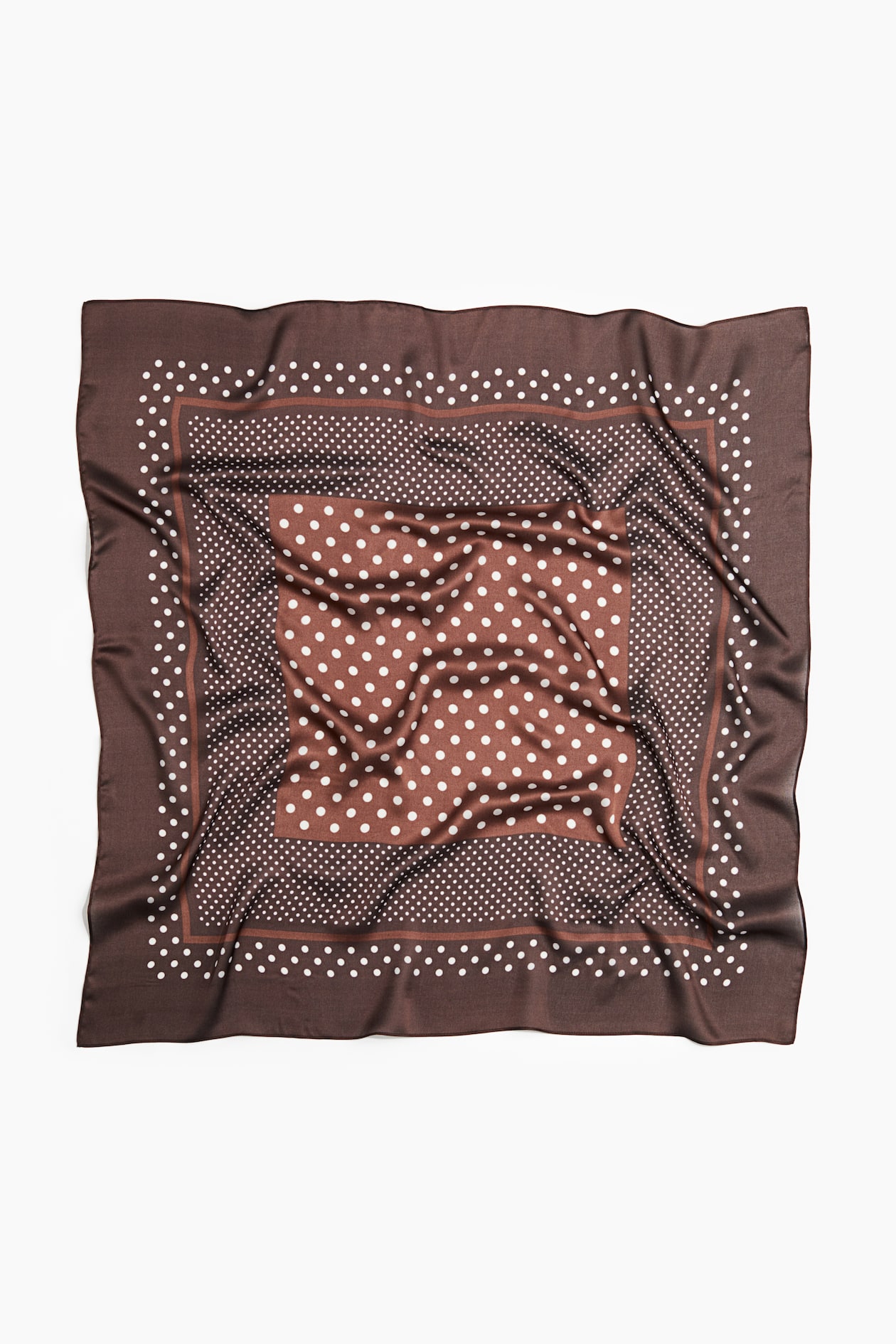 Patterned scarf - Dark brown/Spotted - Ladies | H&M GB