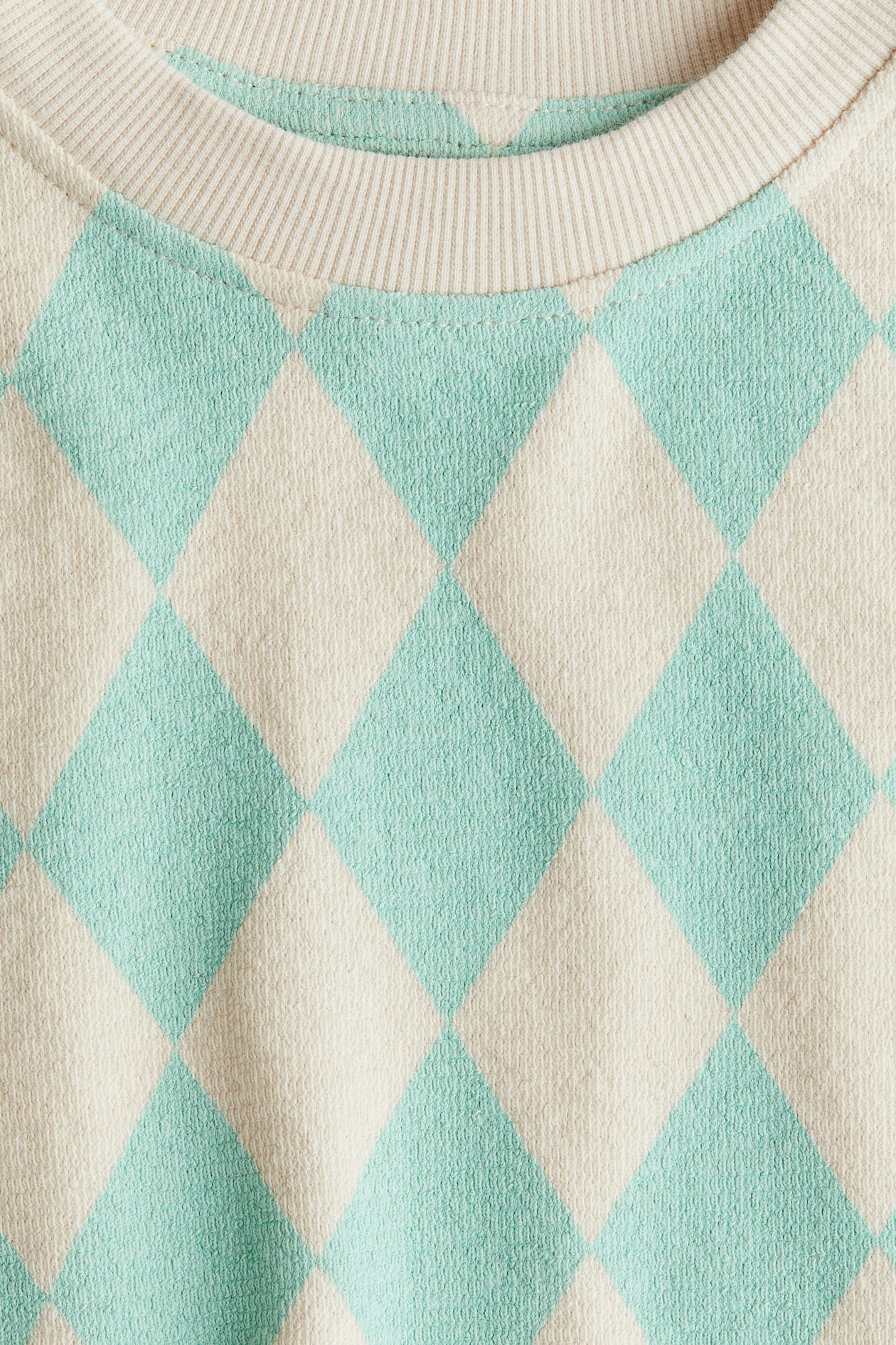 Boxy Top - Turquoise/diamond-patterned - Kids | H&M US