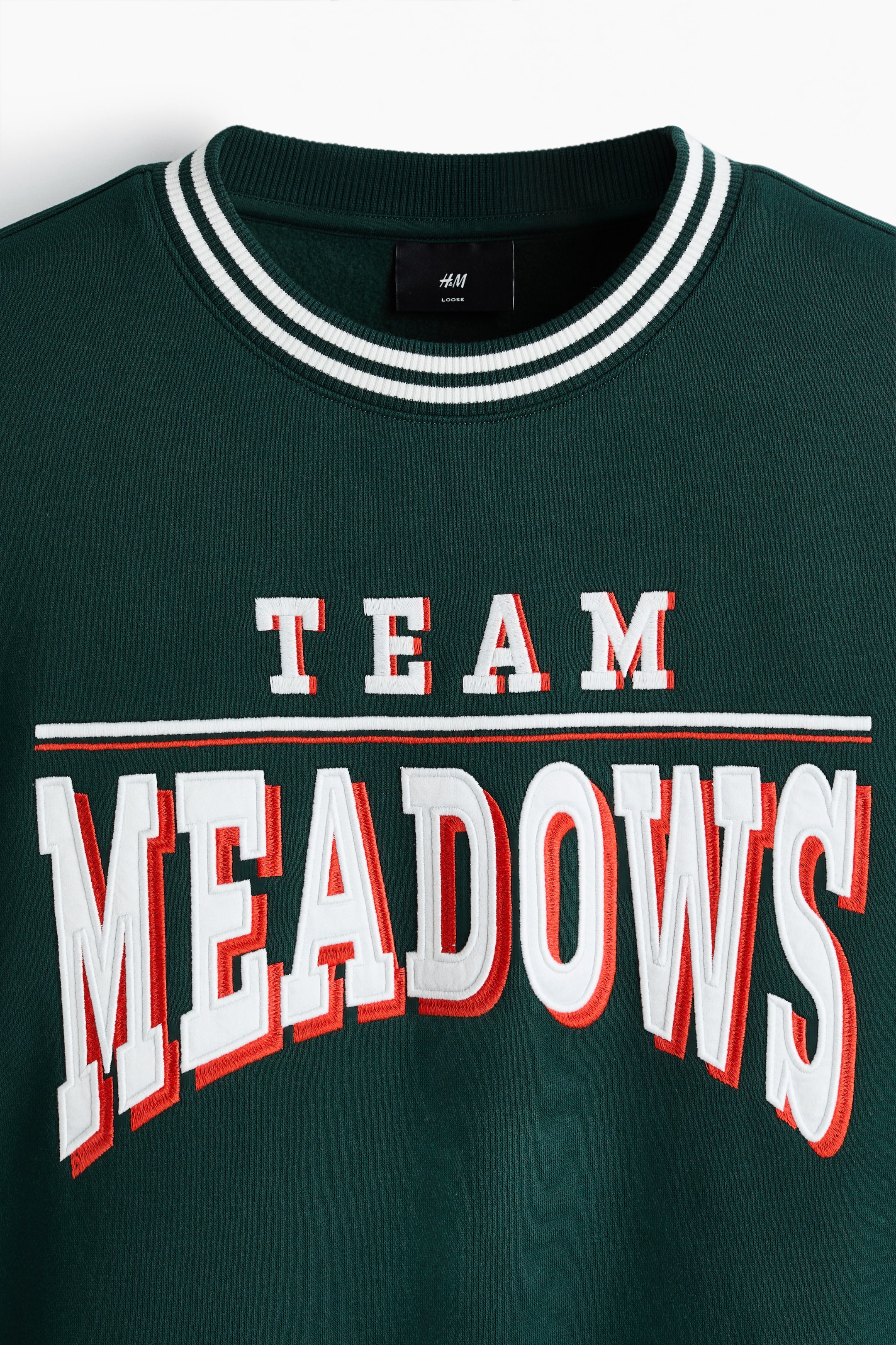 Men’s Dark green/Team Meadows Loose-Fit Printed Sweatshirt | H&M CA