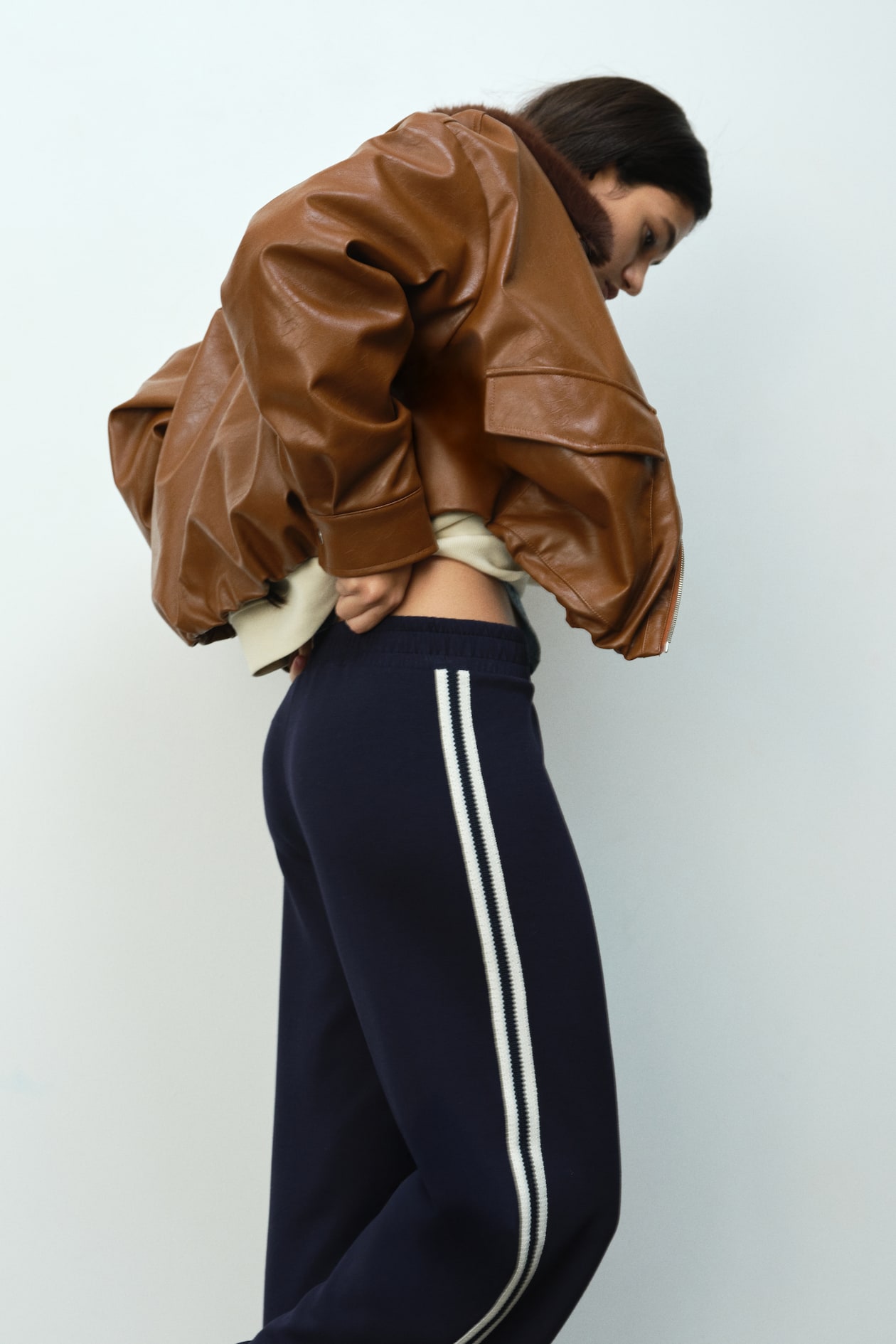 Pull-on scuba trousers - Navy blue - Ladies | H&M