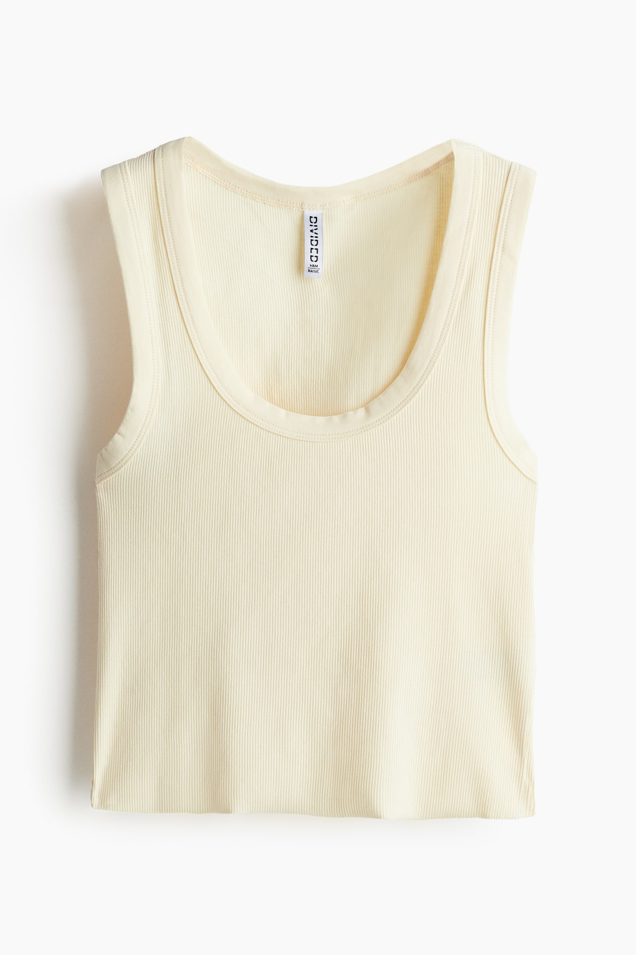 Women's Light yellow Short Tank Top | H&M US