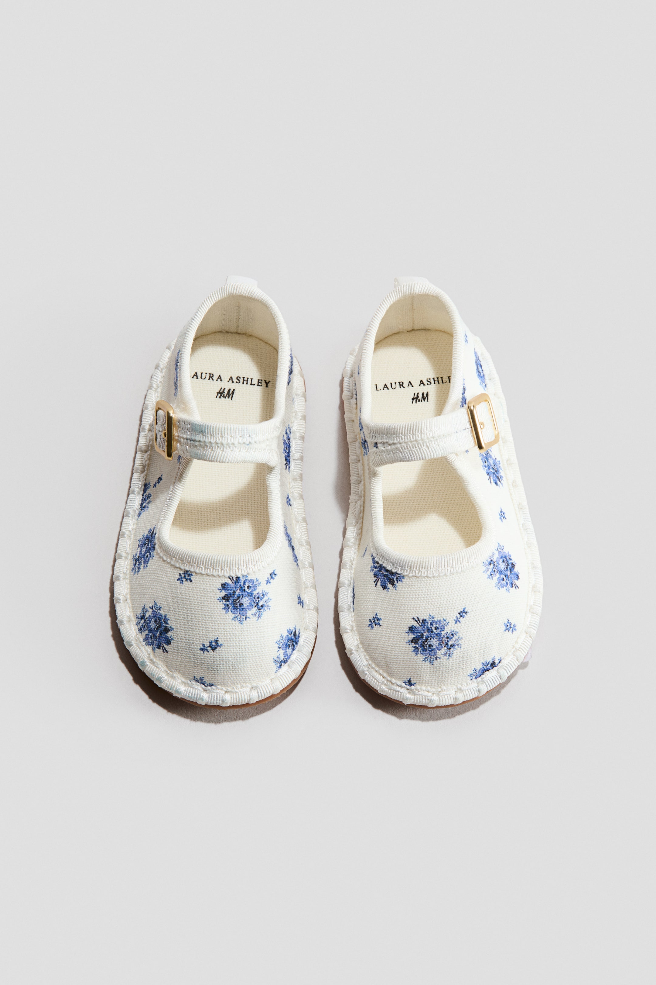 Ballerine in tela con stampa floreale - Bianco/fiori - BAMBINO | H&M IT