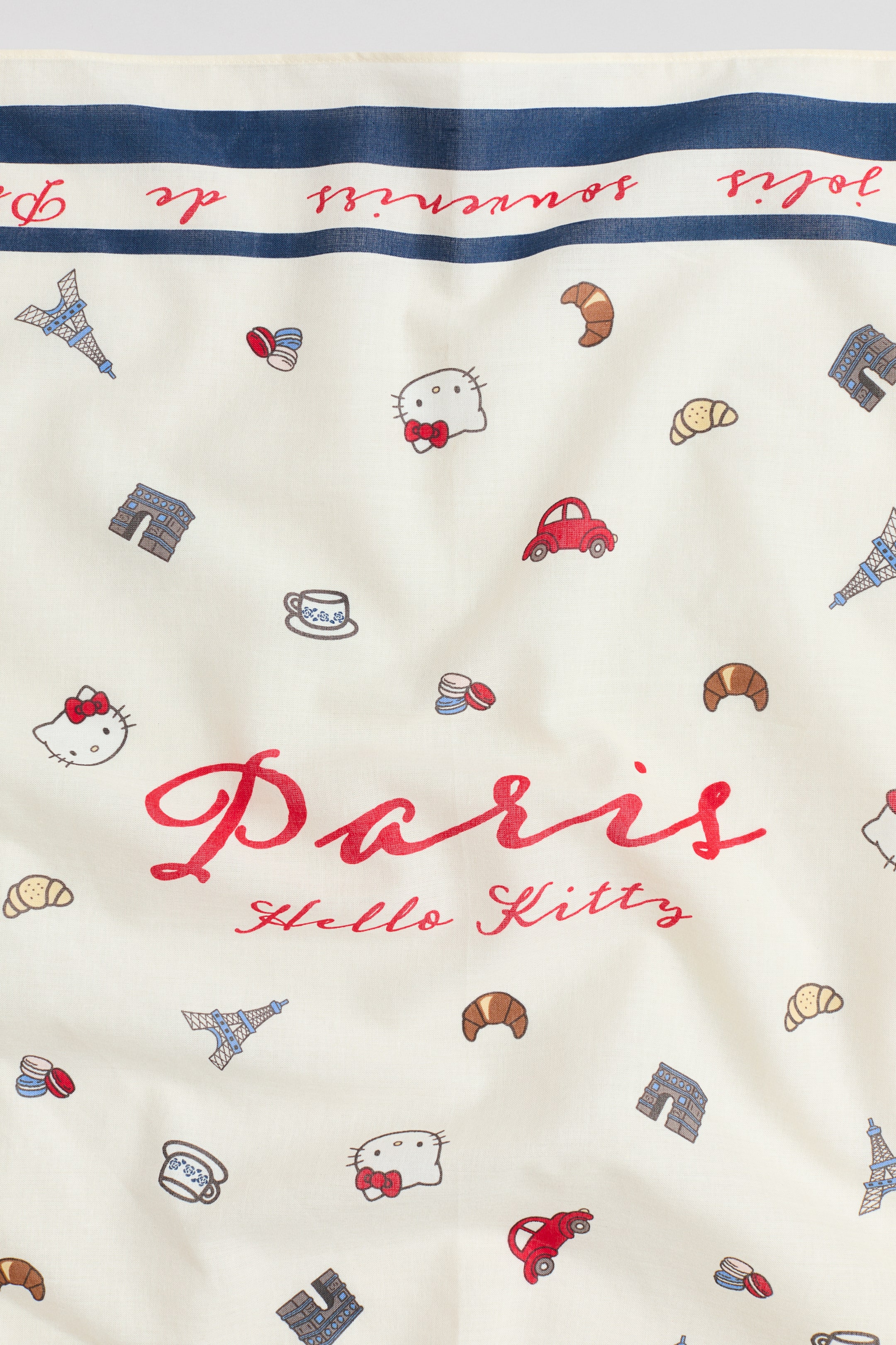 Eșarfă din bumbac cu imprimeu - Crem/Hello Kitty - COPII | H&M RO