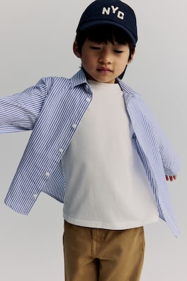Blue/white striped Cotton Shirt for kids | H&M US