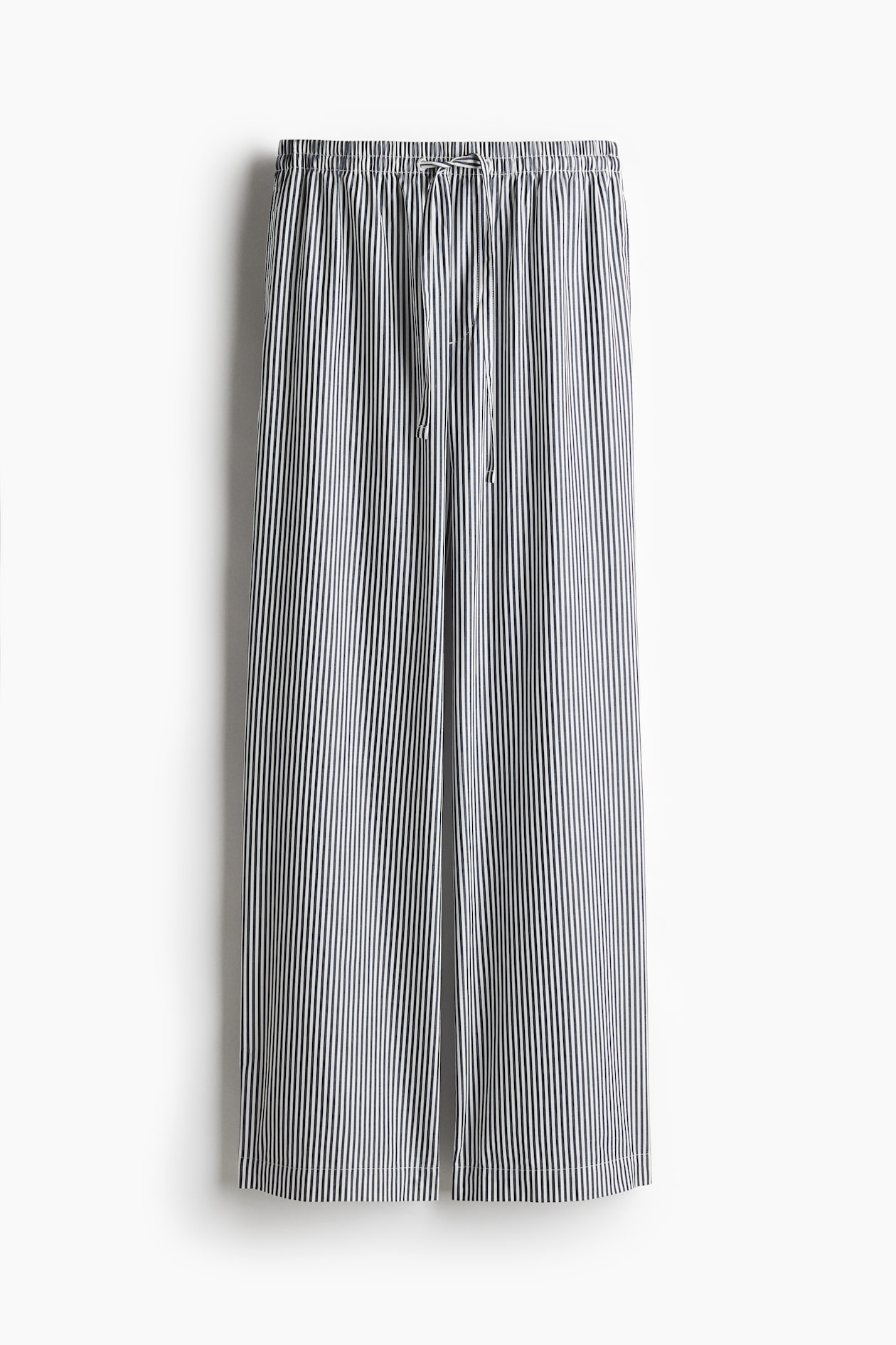 Cotton Drawstring Pants - White/striped - Ladies | H&M US