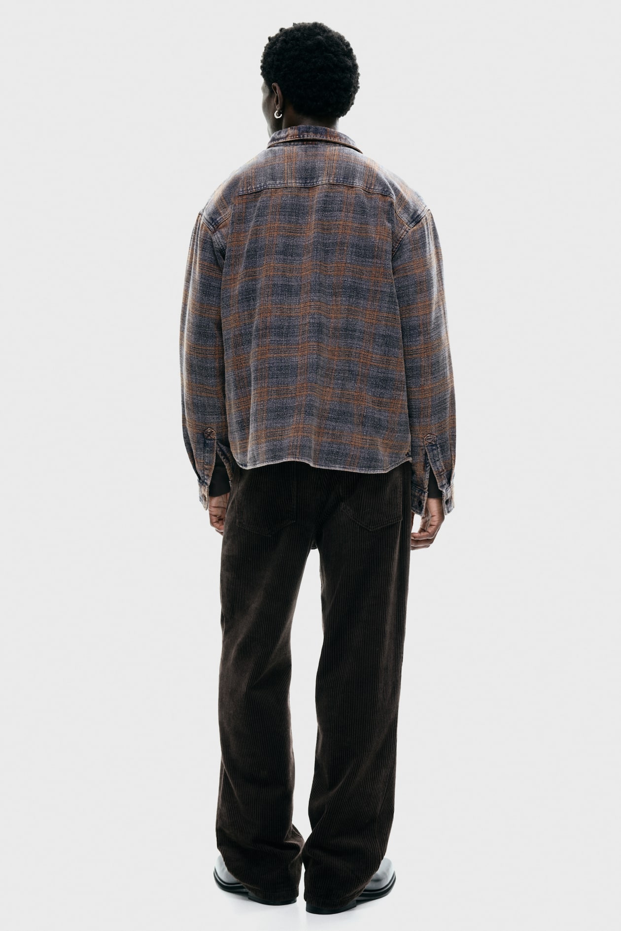 Men’s Dark blue/Checked Relaxed Fit Shirt | H&M IN
