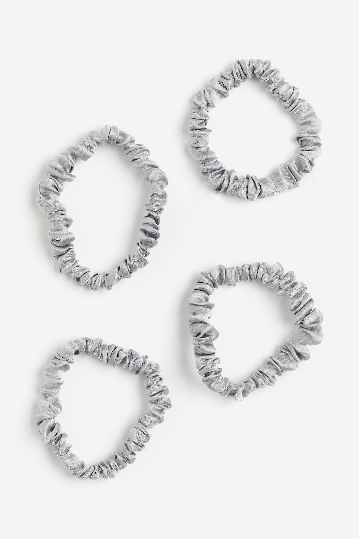 4-pack de scrunchies en seda - Gris - Ladies | H&M MX