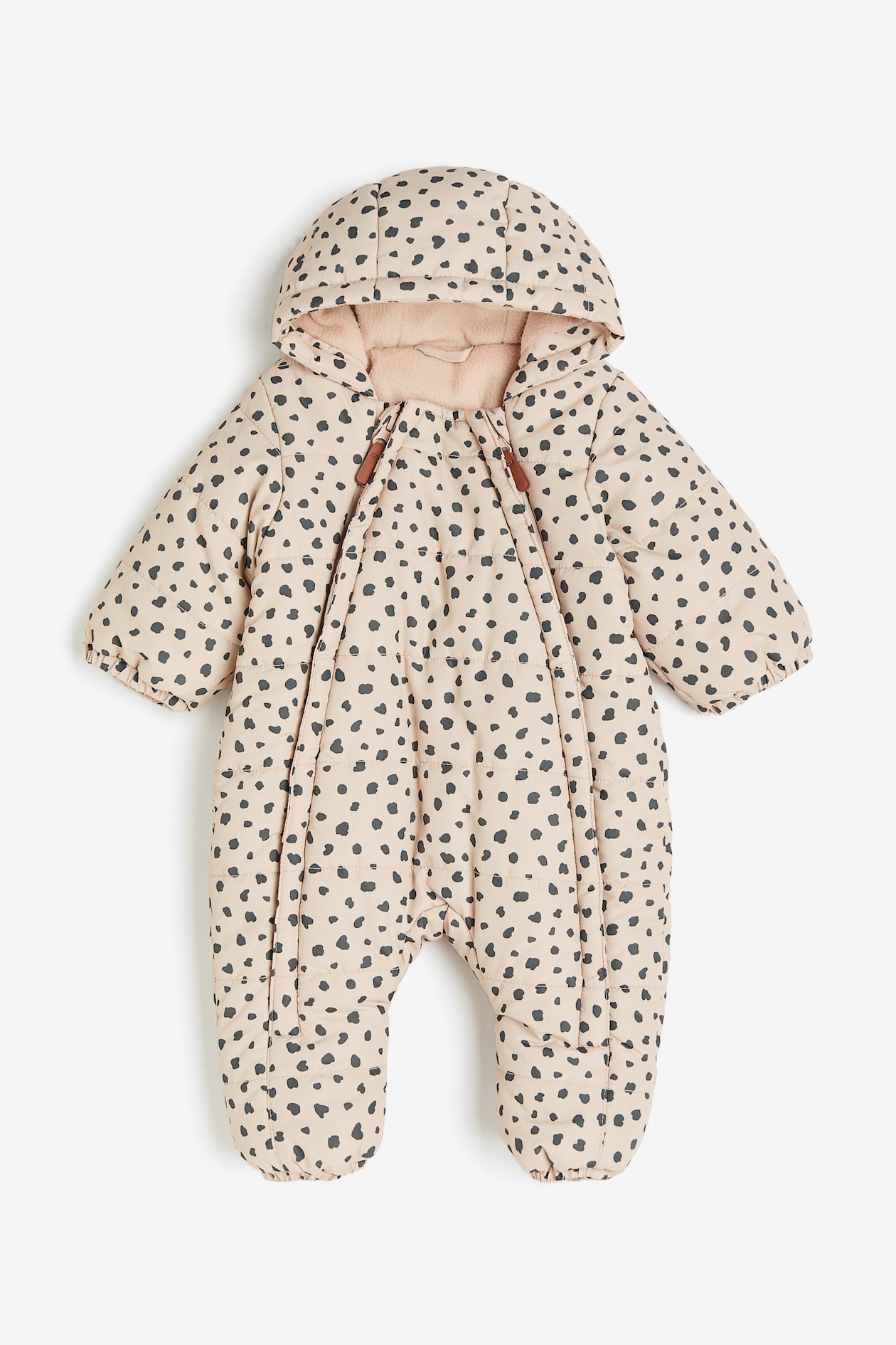 Light beige/Leopard print Padded Coverall for kids | H&M AU