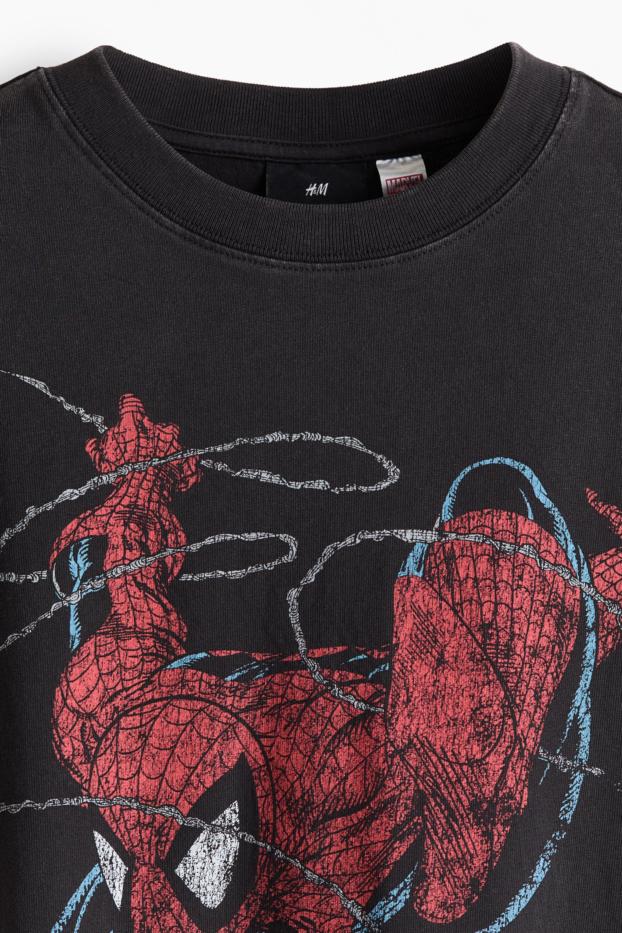 Men’s Black/Spider-Man Oversized Fit T-shirt | H&M US