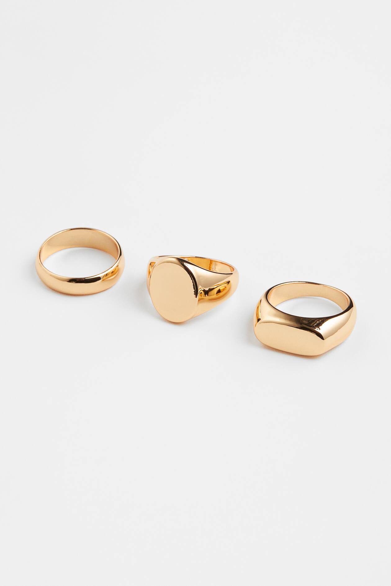 Pack de 3 anéis - Dourado - HOMEM | H&M PT