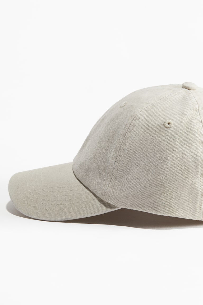 Cotton Twill Cap - Light beige - Men | H&M US