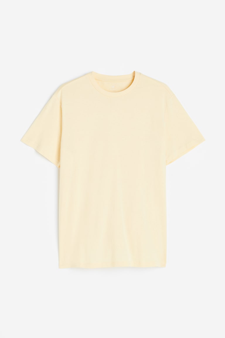 Men’s Light yellow Regular Fit T-shirt | H&M IN