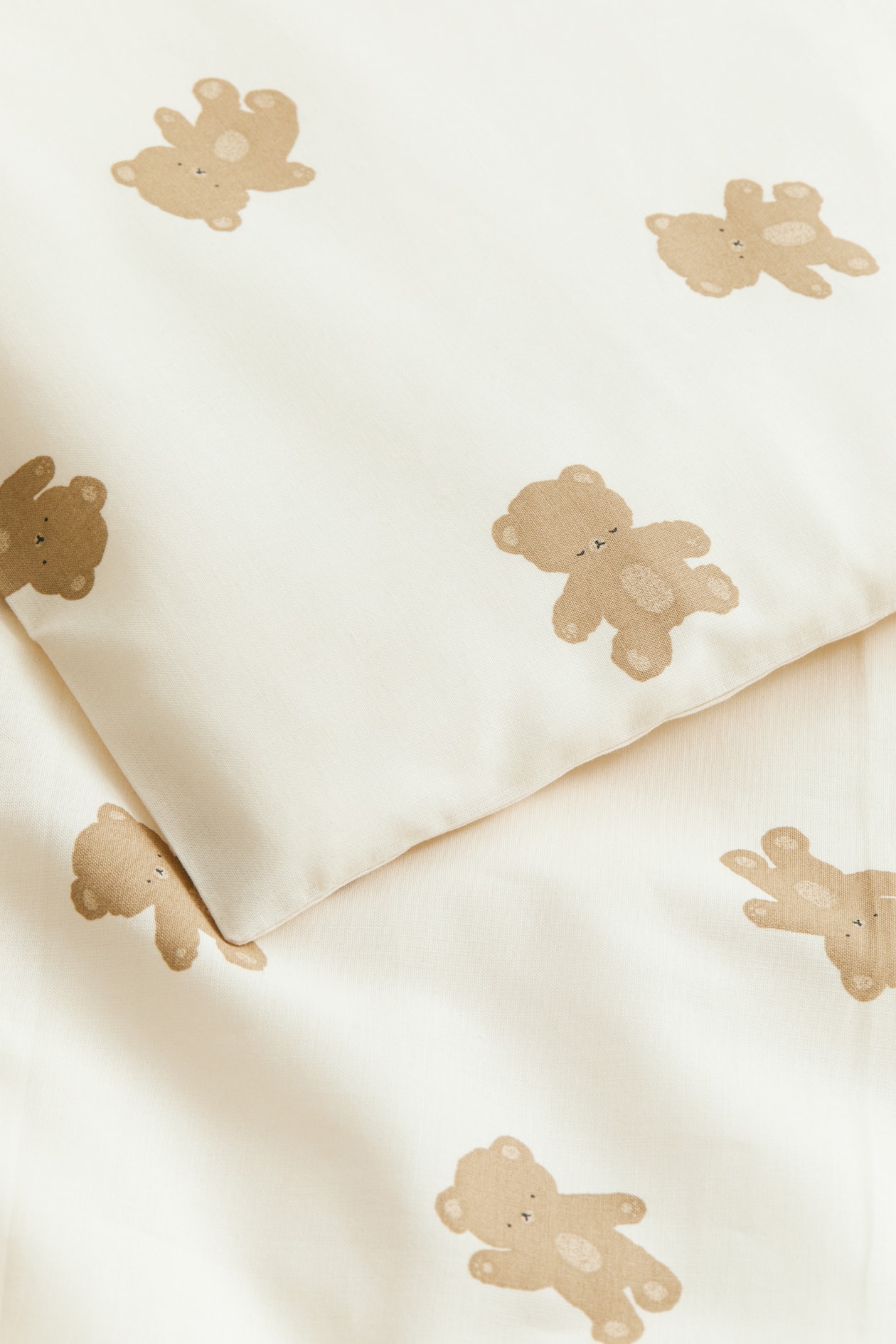 White/teddy bears Cotton Crib Duvet Cover Set at H&M Home | H&M US
