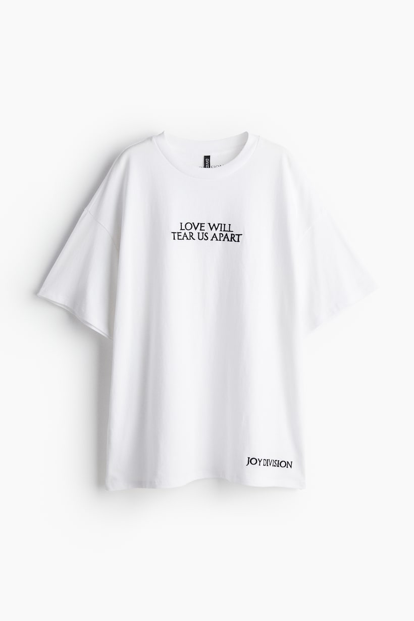 Oversized Printed T-shirt - White/Joy Division - Ladies | H&M US