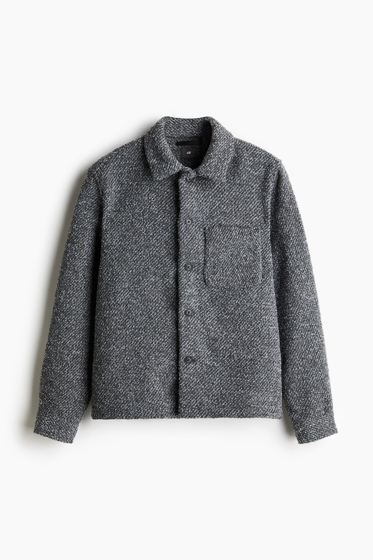 Men’s Dark gray melange Twill Overshirt | H&M CA