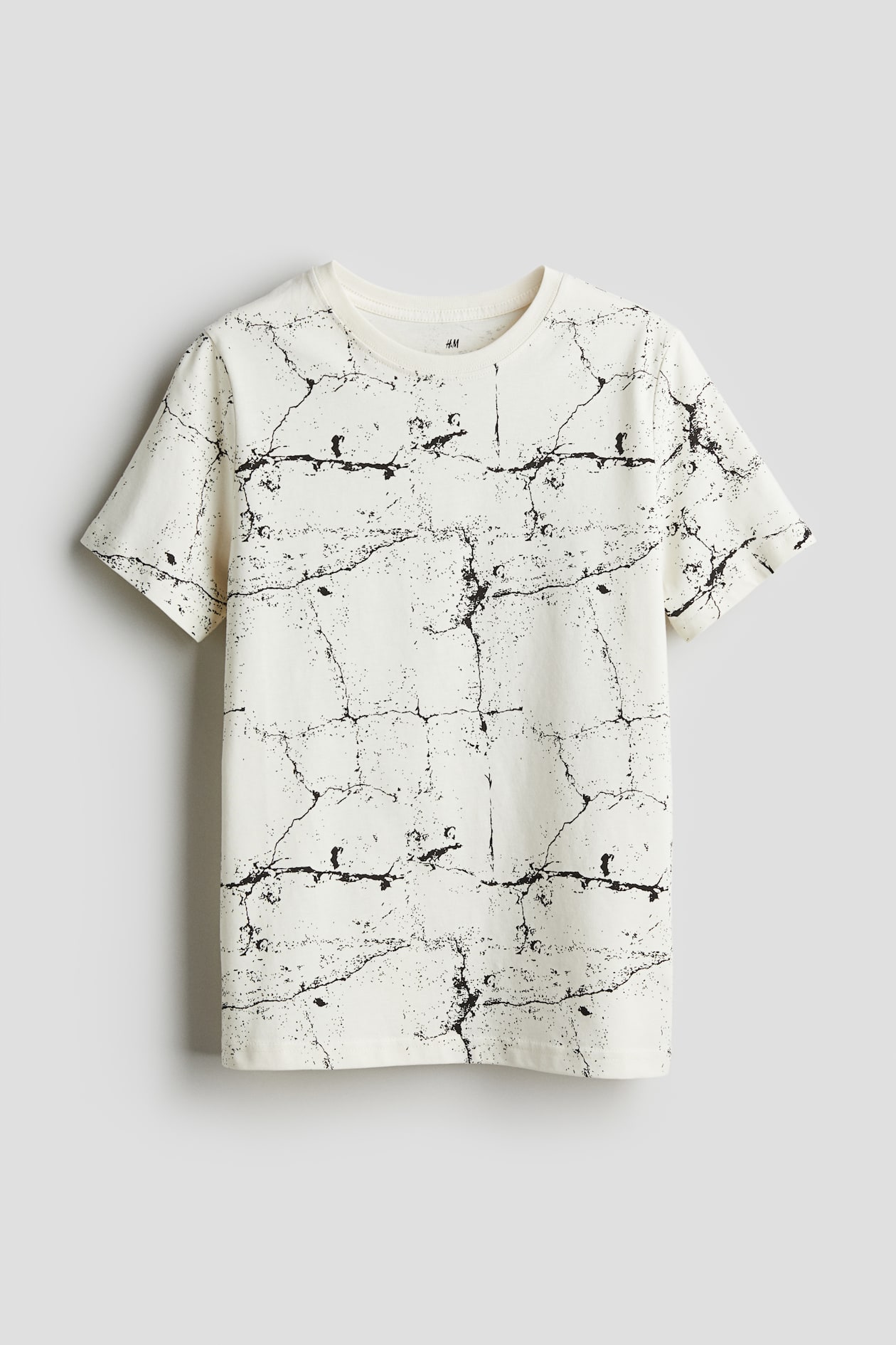 White/patterned Printed cotton T-shirt for kids | H&M US