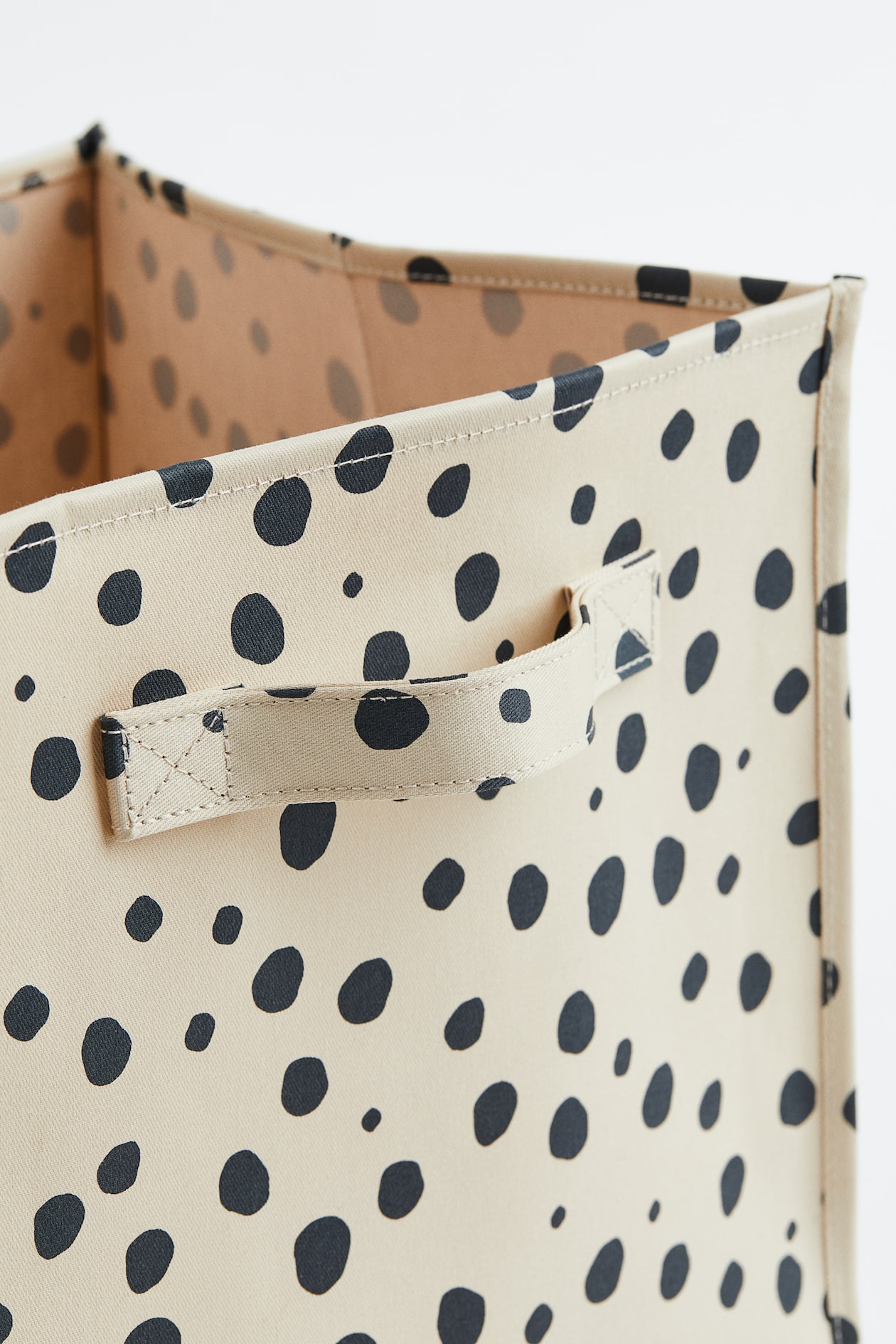Printed storage basket - Light beige/Spotted - Home All | H&M GB