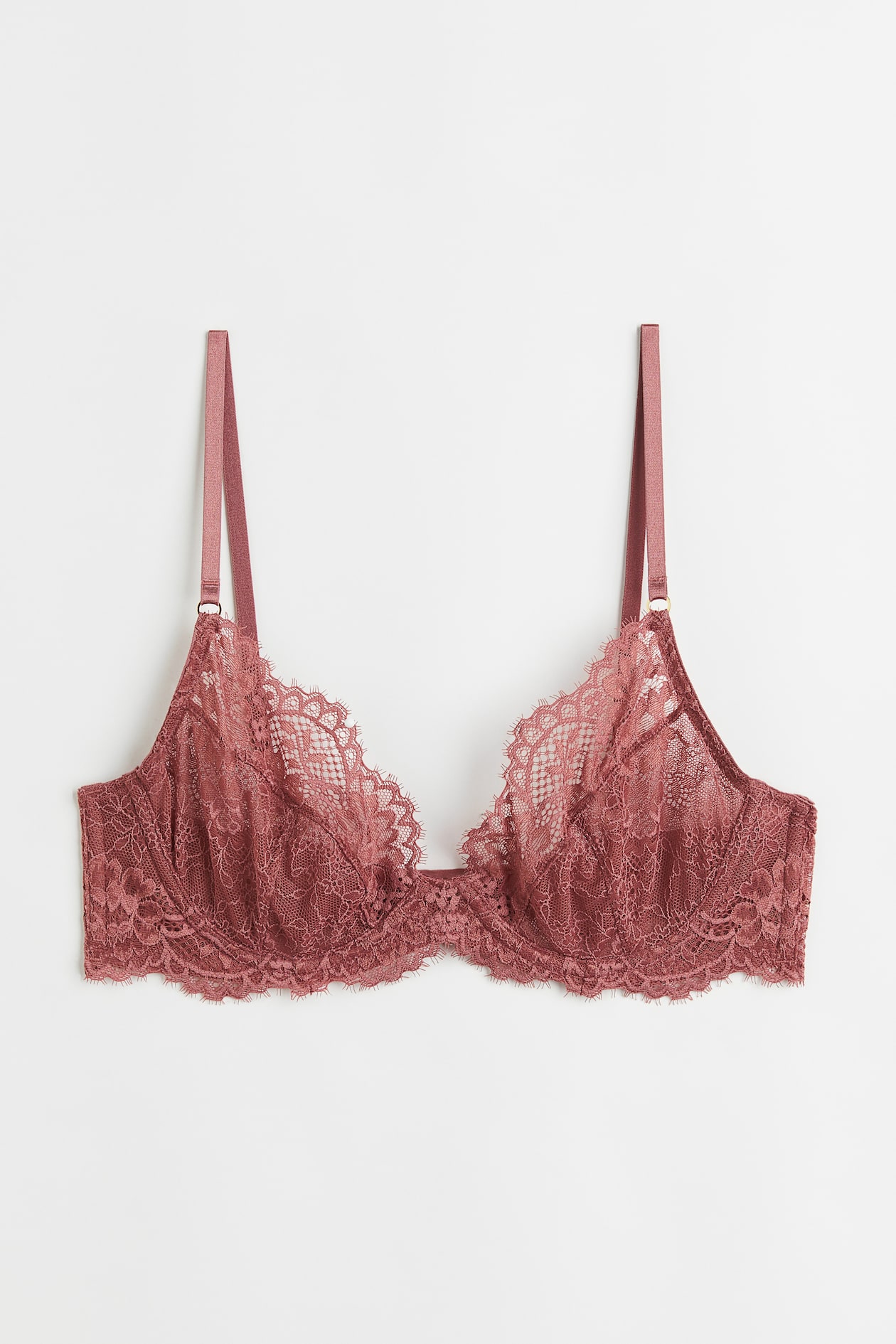 Unwattierter Bügel-BH aus Spitze - Altrosa - Ladies | H&M AT