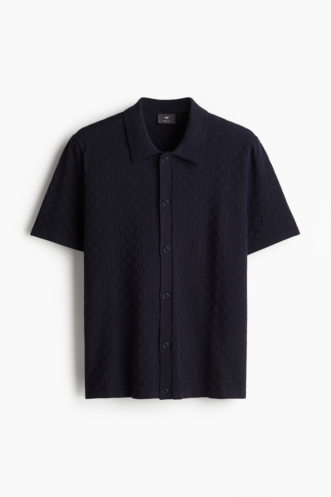 Chemise Regular Fit en maille texturée - Manches courtes - Longueur ...