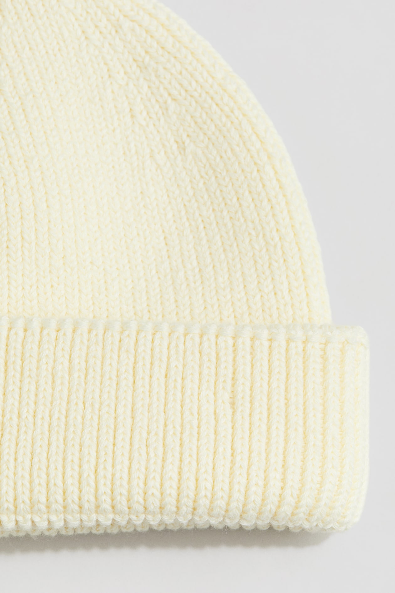 Light yellow Rib-Knit Beanie for kids | H&M US