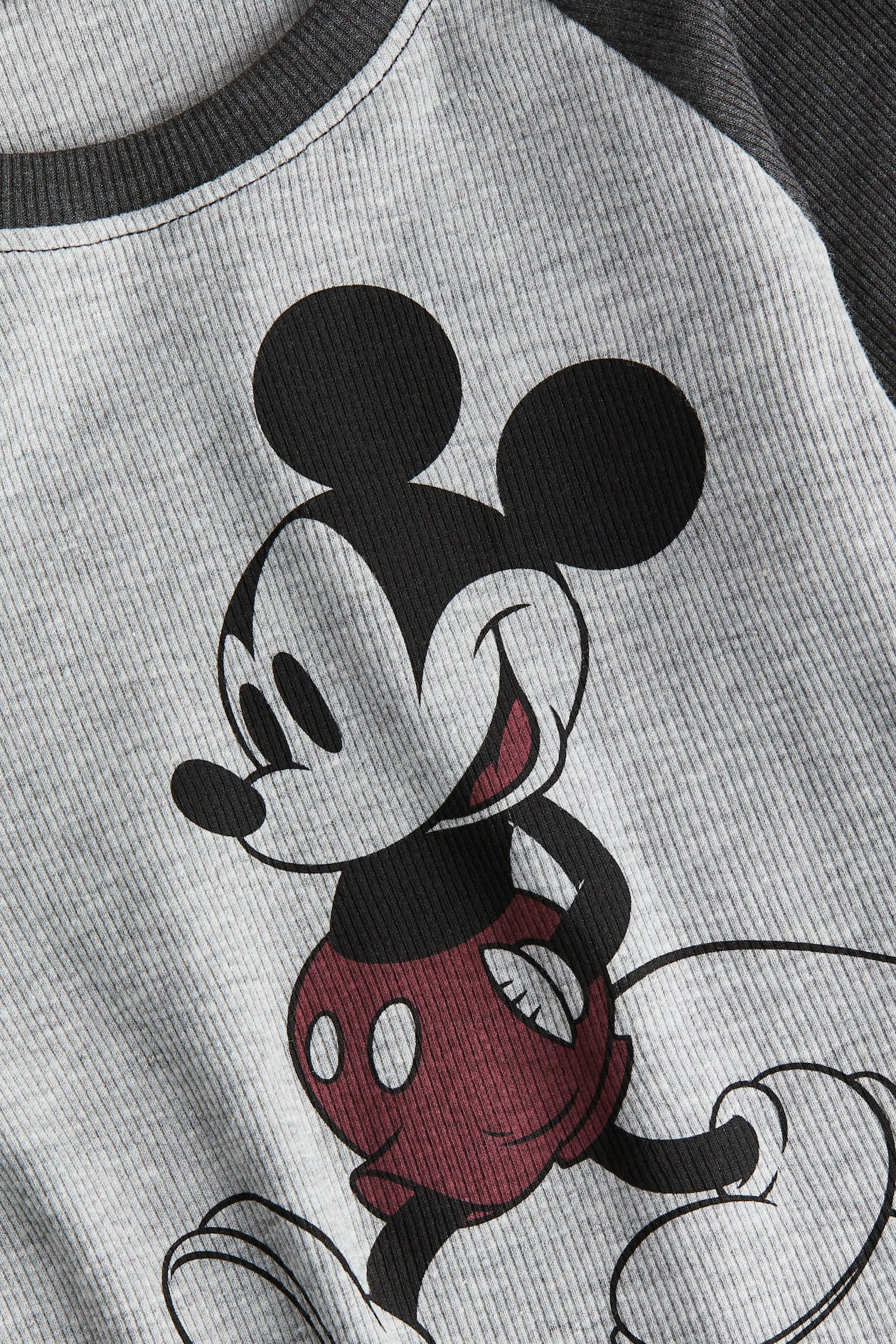 Gray/Mickey Mouse Jersey Top with Printed Motif for kids | H&M US
