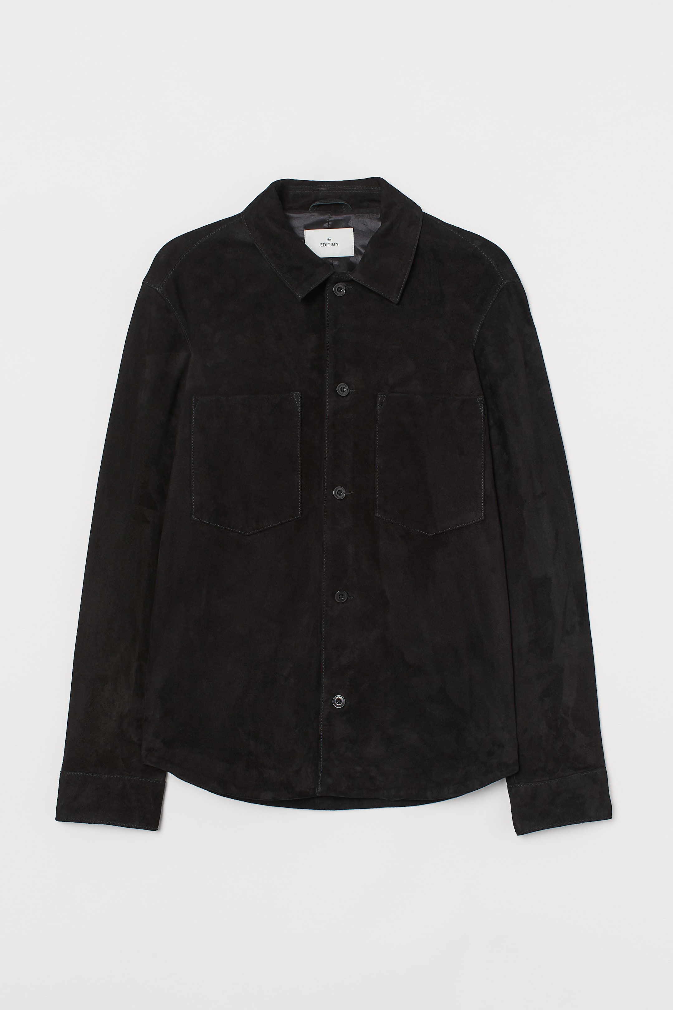 Suede shacket - Long sleeve - Black - Men | H&M IE