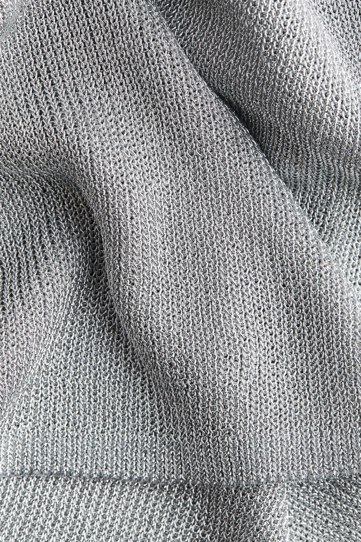 Women's Silver-colored Metallic Knit T-Shirt | H&M US
