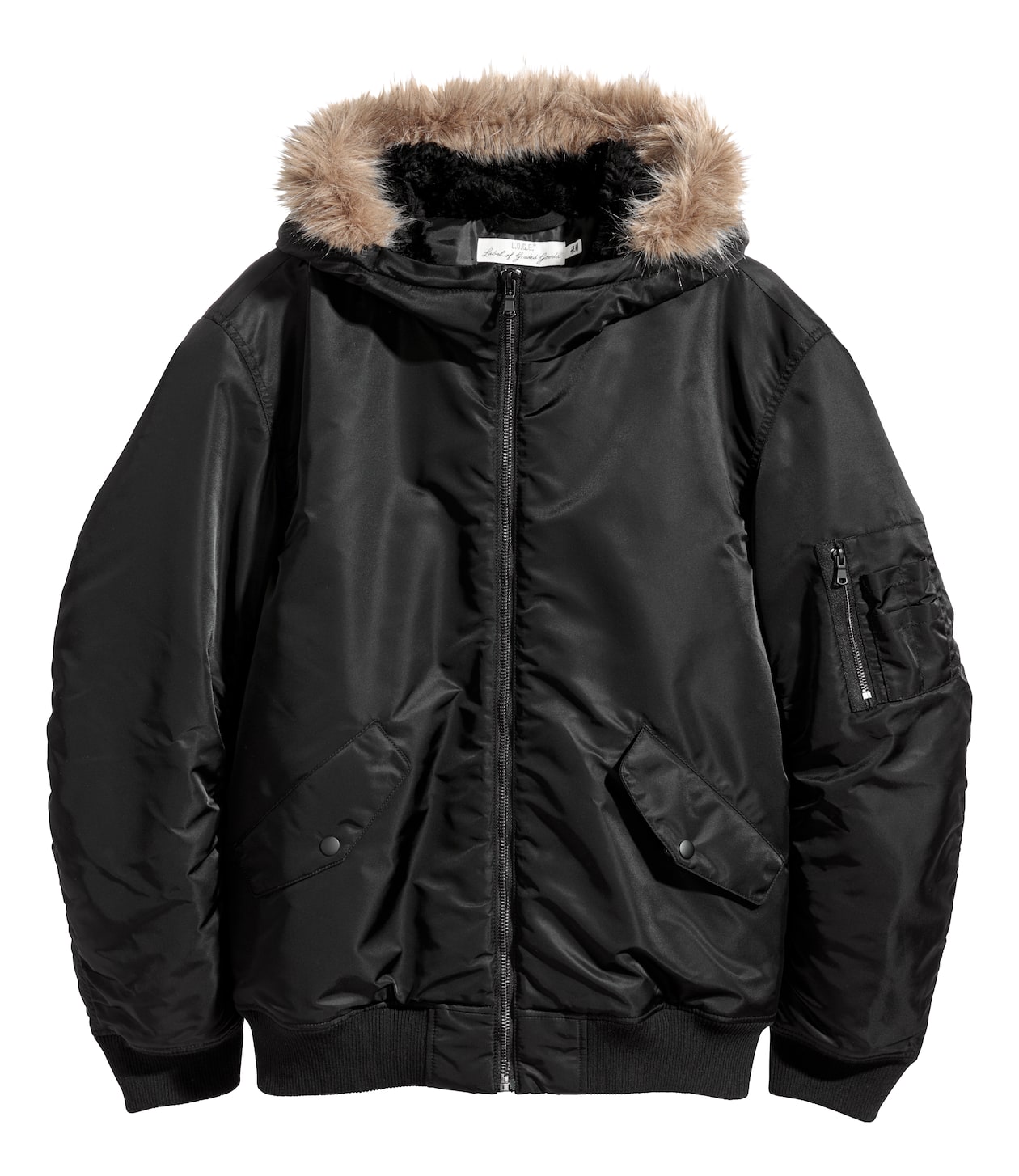 Hooded Bomber Jacket - Black - Men | H&M US