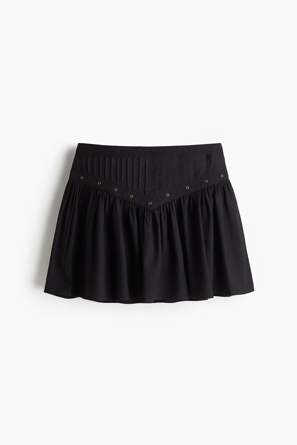 Gathered Mini Skirt - Black - Ladies | H&M US
