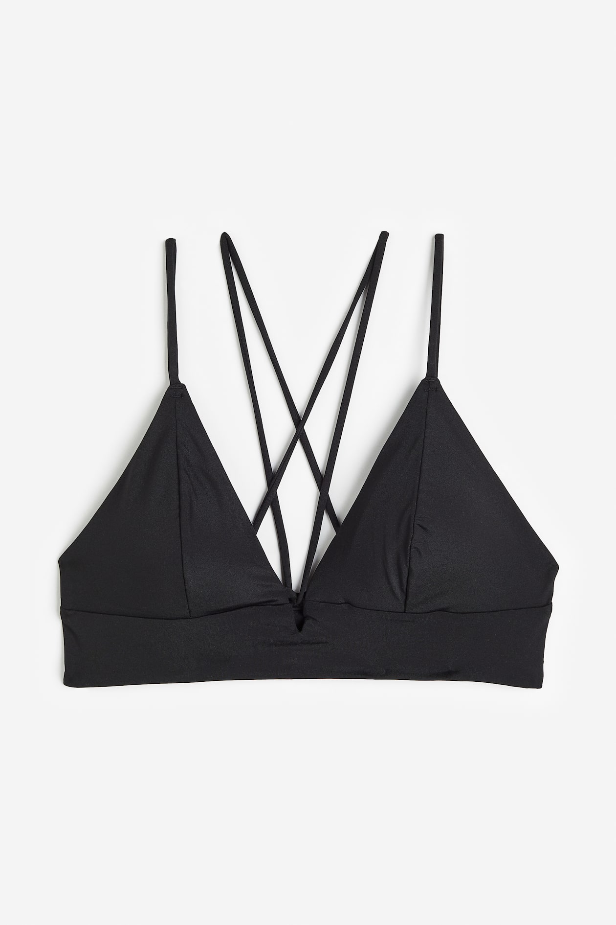 Women's Black Padded triangle bikini top | H&M GB